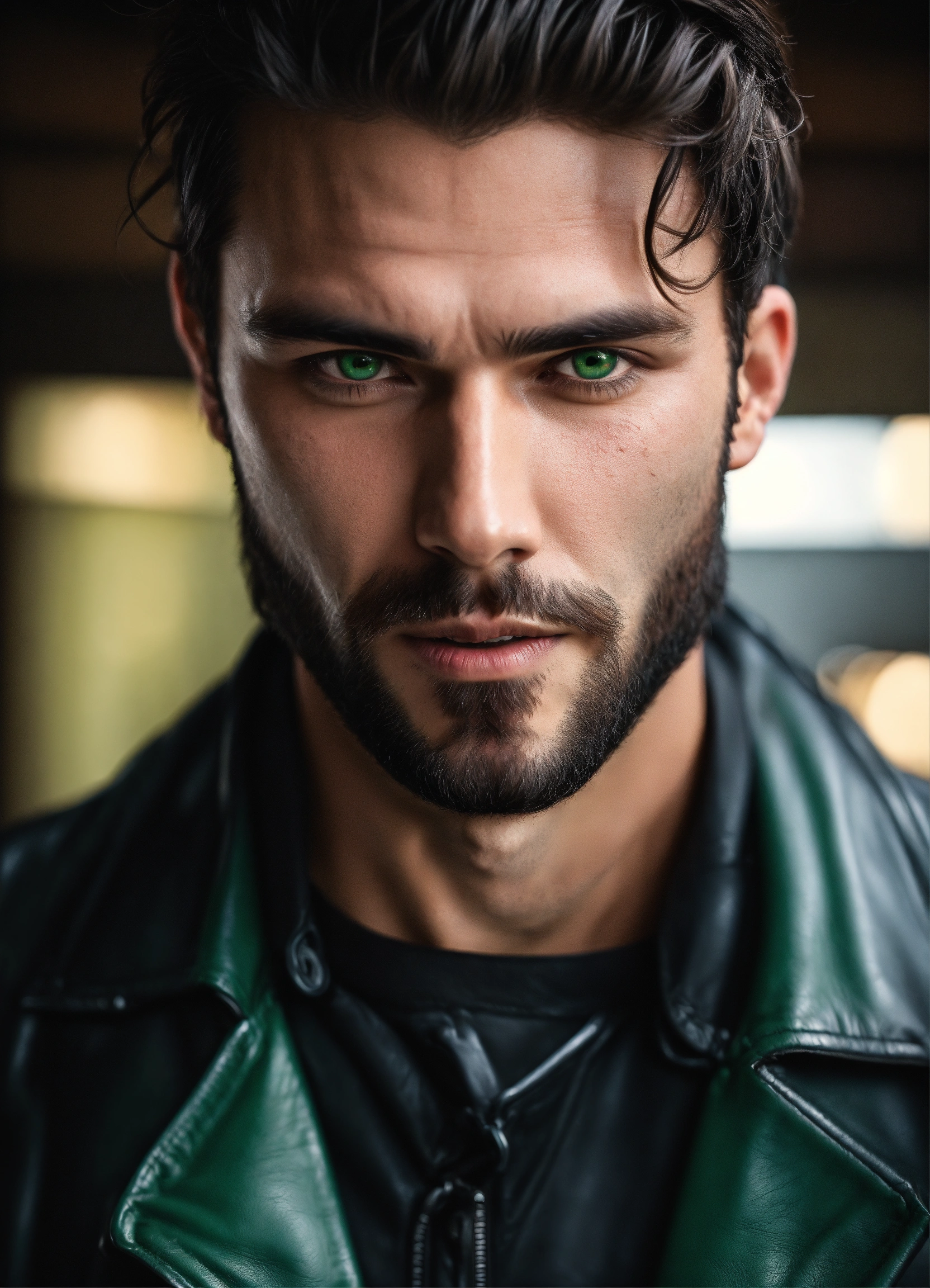 Lexica - A handsome brutal man with a scar across his entire face from ...