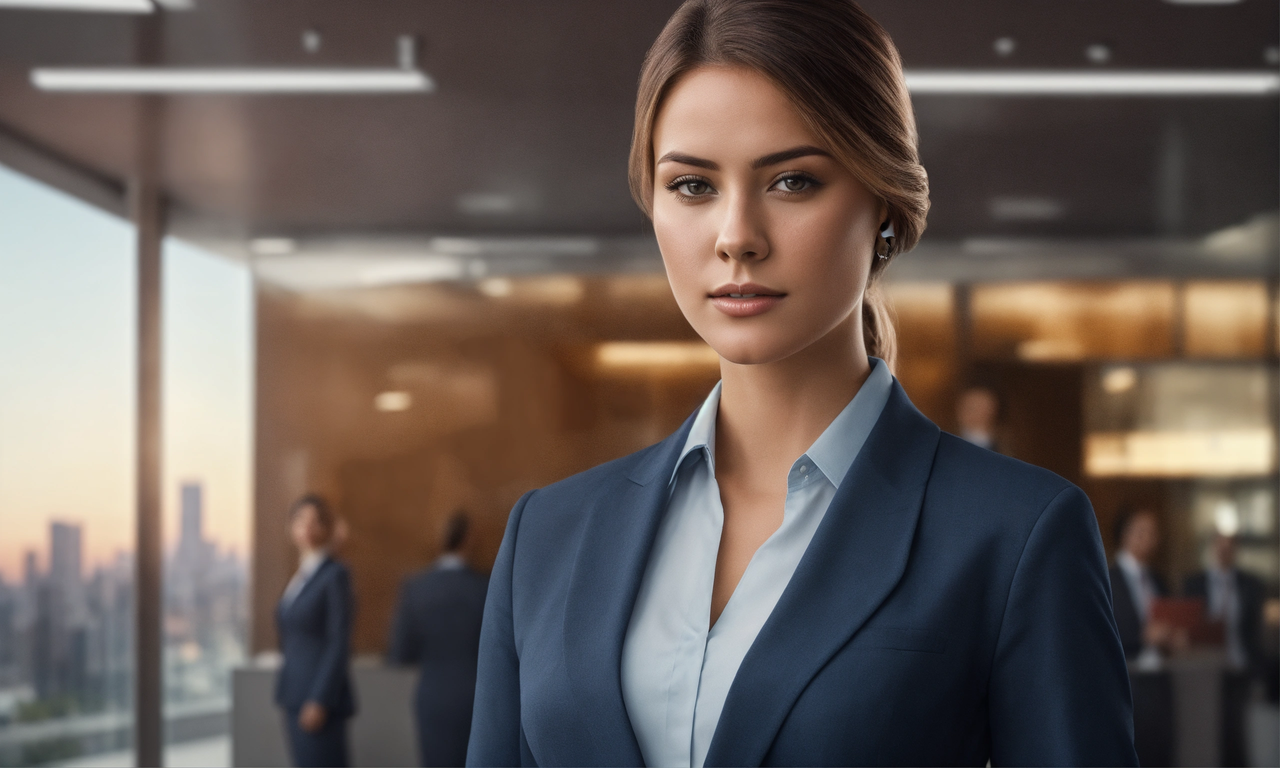 Lexica - A photorealistic picture of a young attractive Lady CEO ...