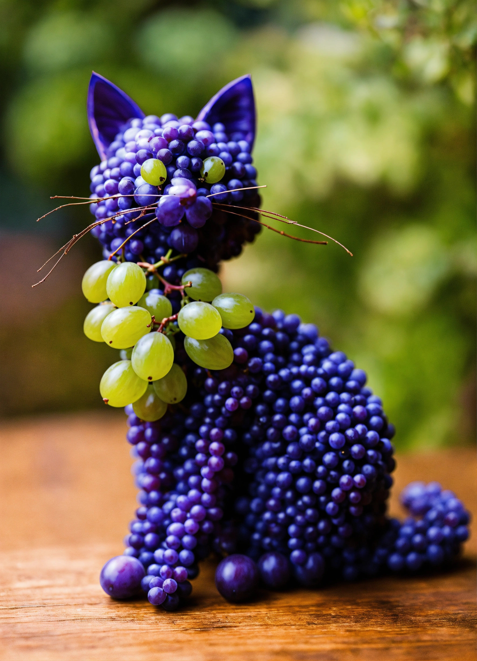 Lexica - Cat made from grapes