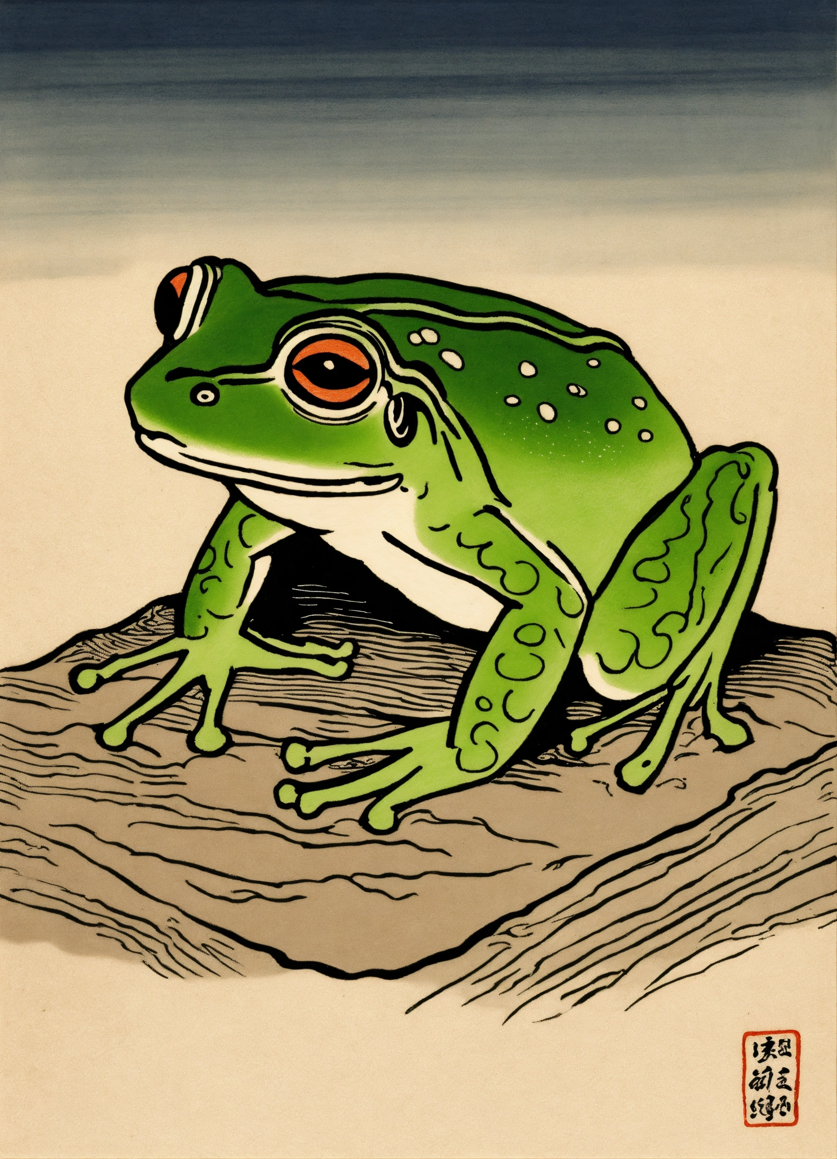 Lexica - Simple drawing with japonais style, Matsumoto Hoji Frog ...