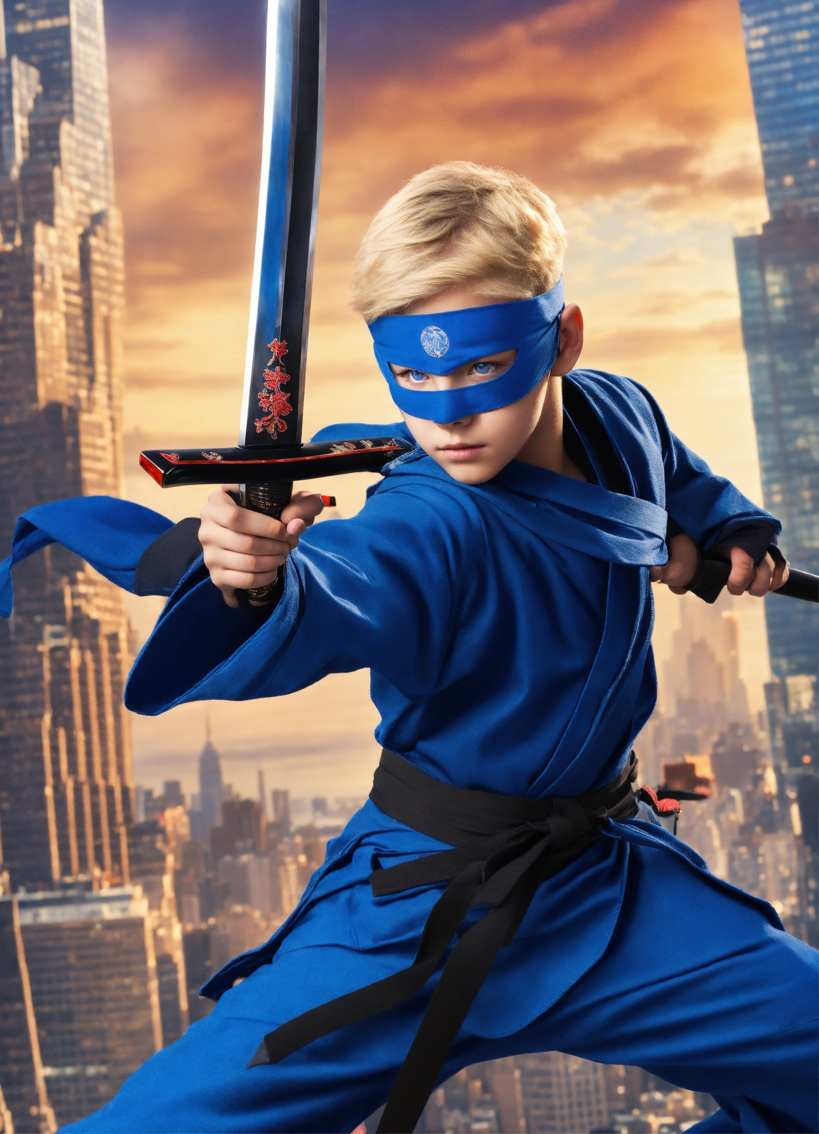 Lexica - 13-year-old male, American, short blonde hair, sapphire blue ...