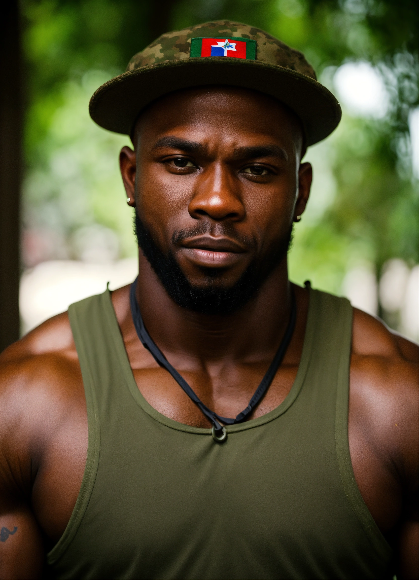 Lexica - 30-year-old Haitian man with big muscles, big bodybuilder ...