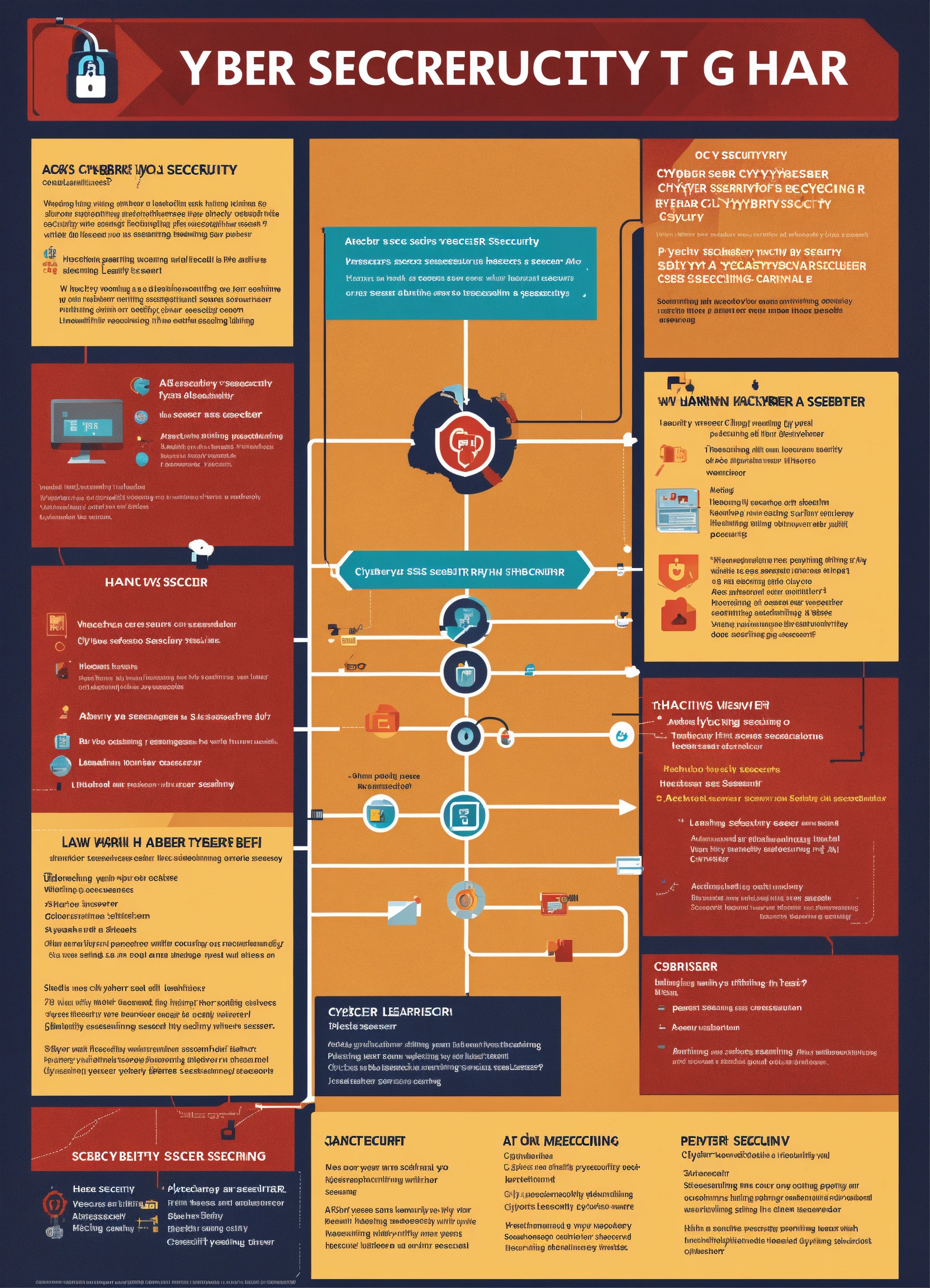 Lexica - Hacker themed poster showing cyber security learning path