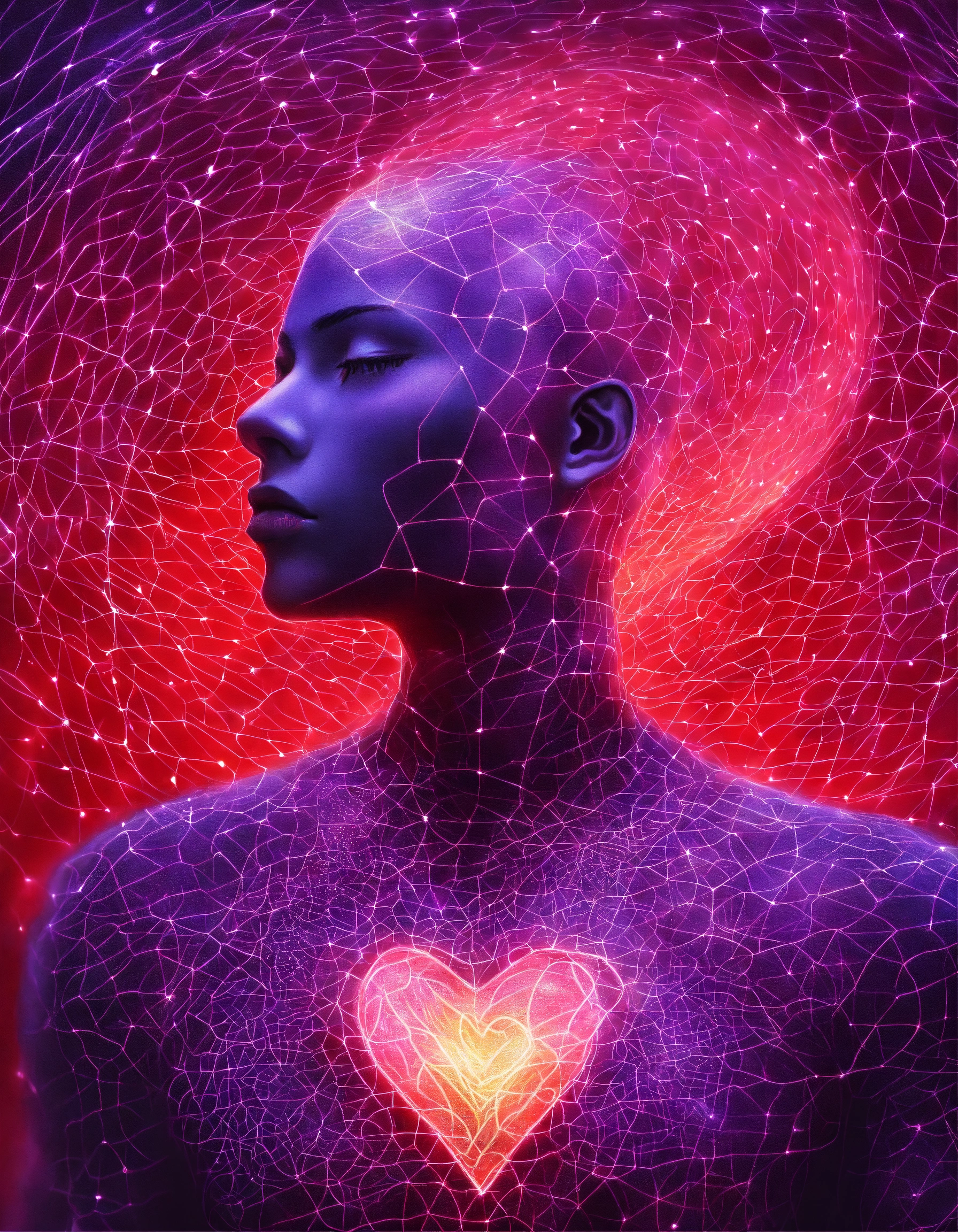 Lexica - Realistic beautifull colored pencil drawing of energetic mesh ...