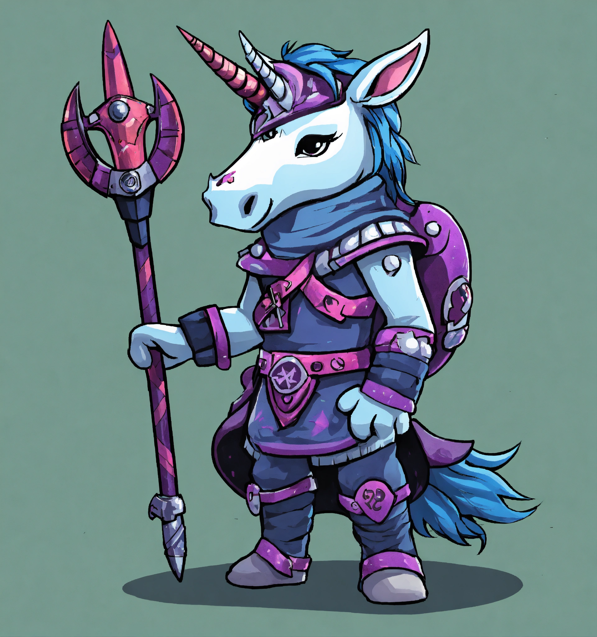 Lexica - Game character cartoonish emo rock evil emo unicorn viking