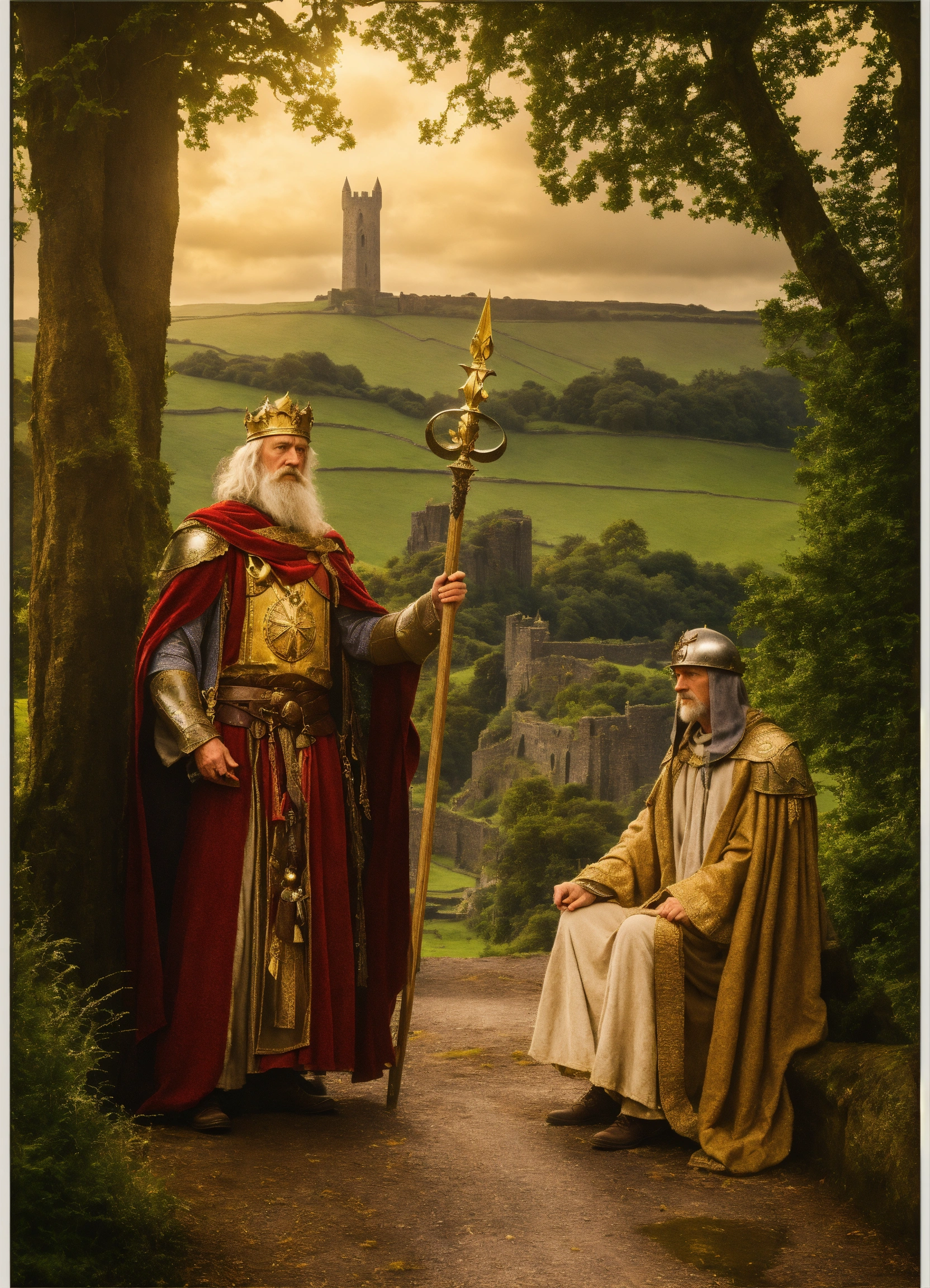 Lexica - Merlin the wizard and king Arthur at Carmarthen