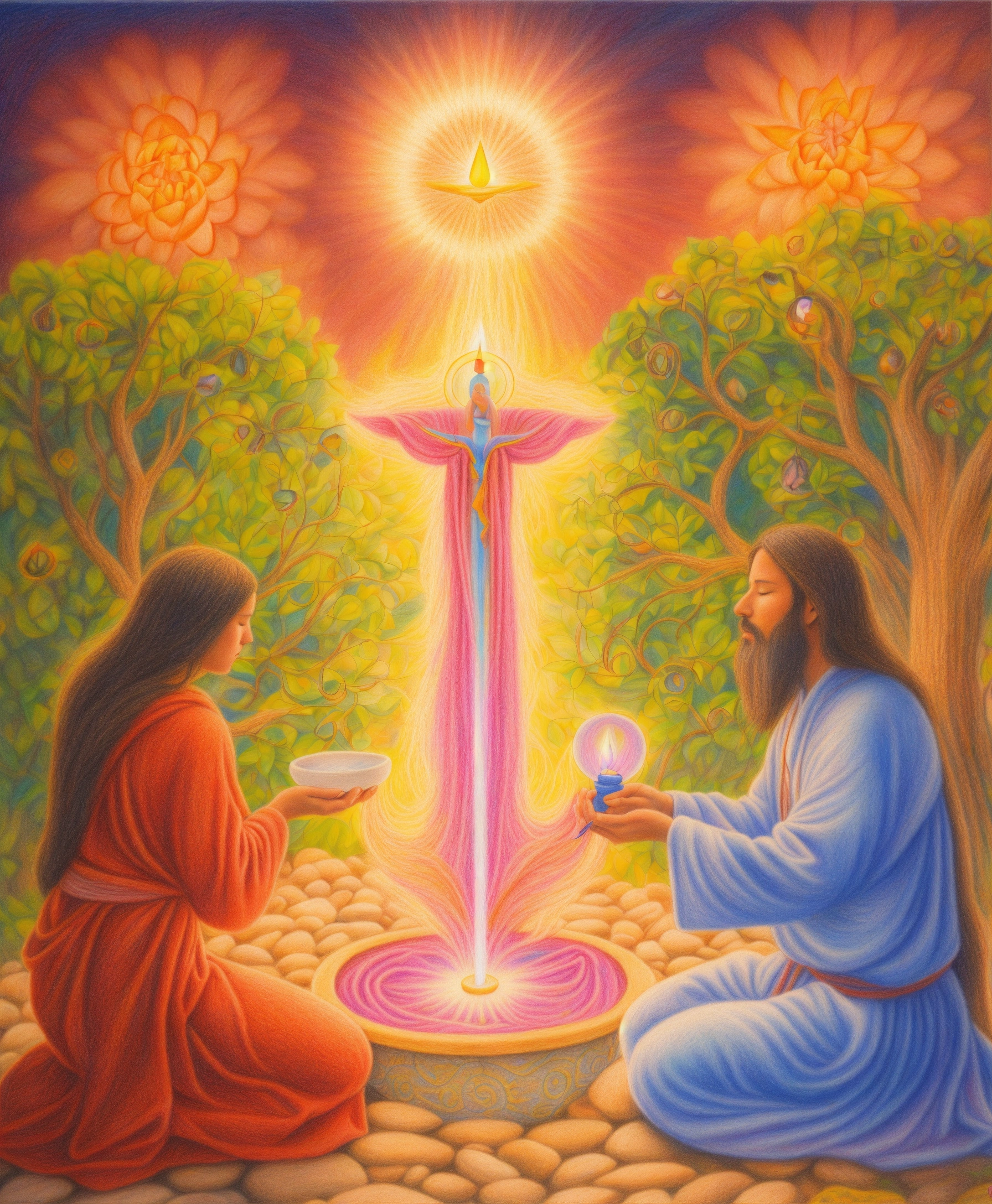 Lexica - Colored pencil drawing of spiritual cleansing treatment ...