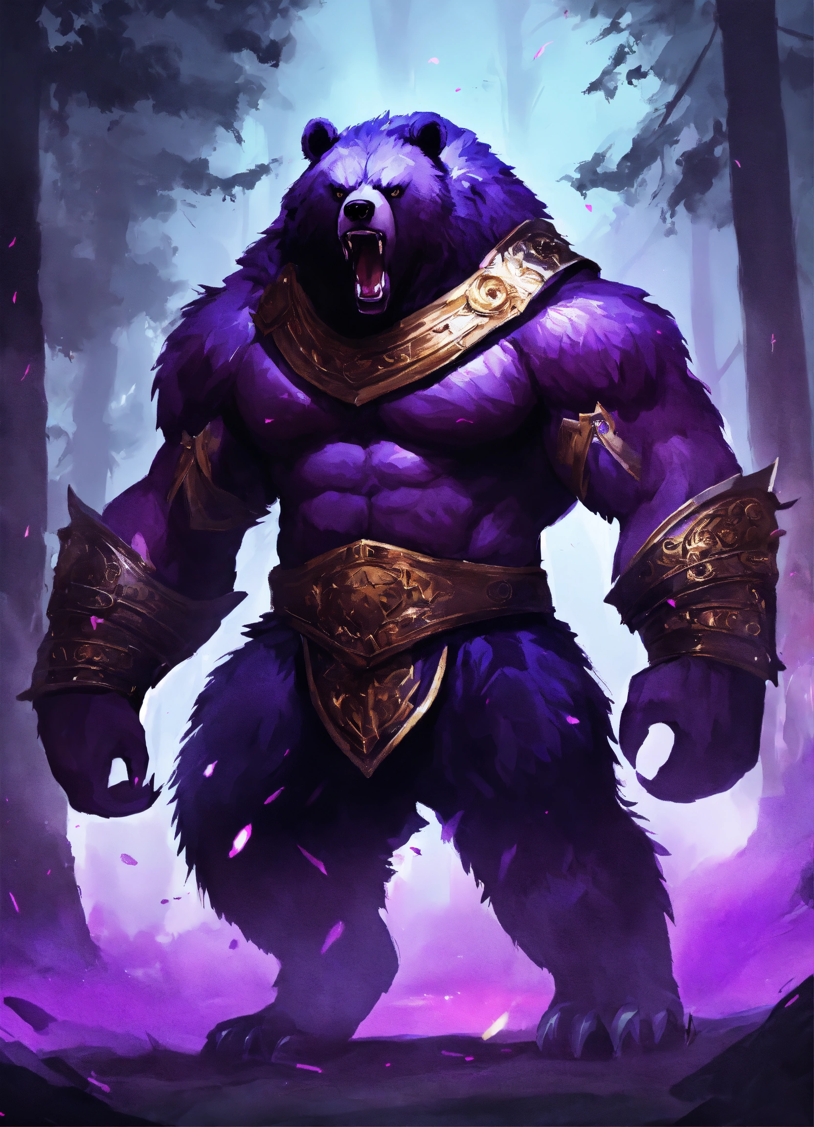 Lexica - Angry, savage, madness, rage bear, ancient, digital art, black ...