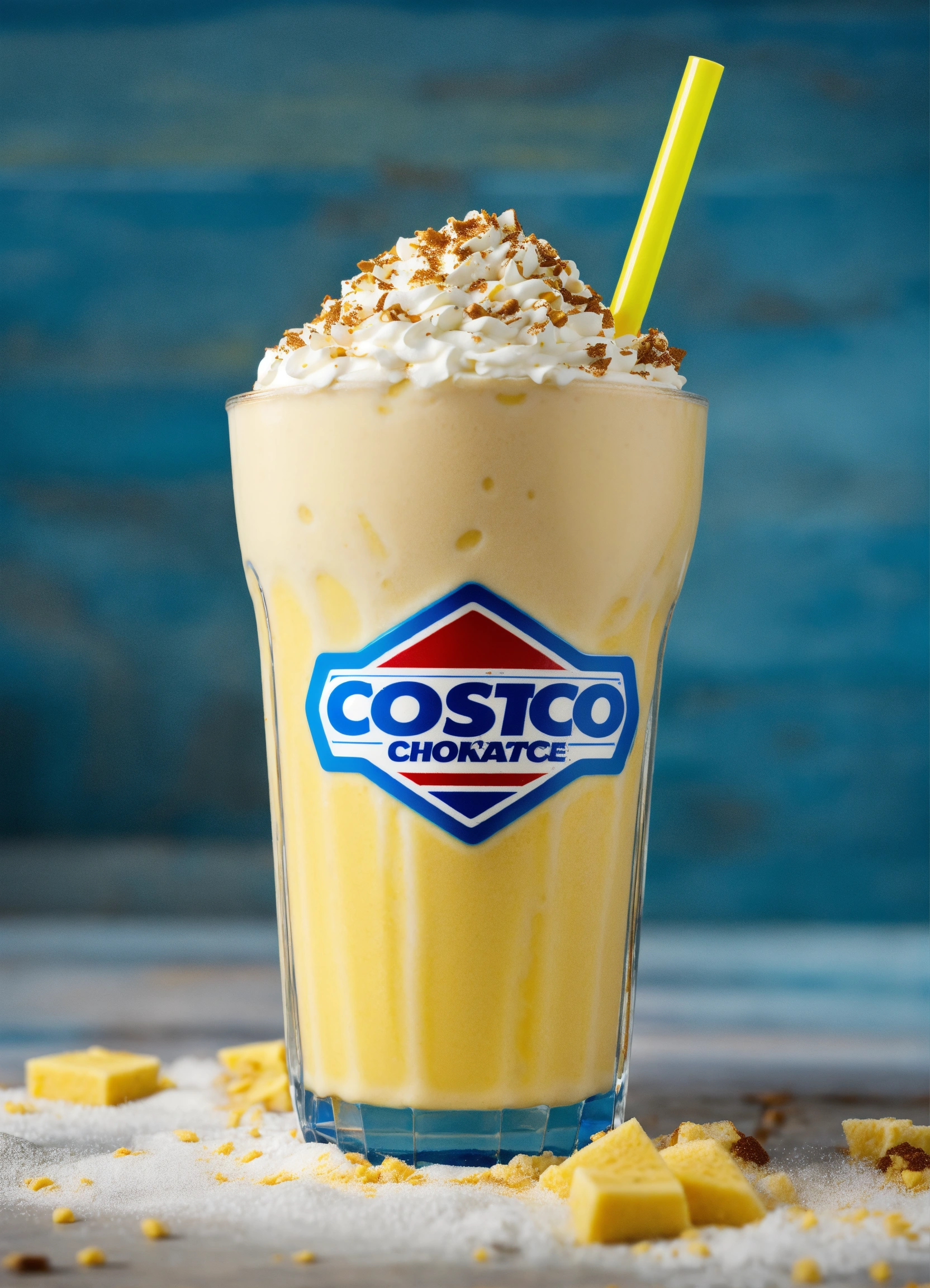 Lexica - Costco store as a milkshake drink blue and yellow colors in ...