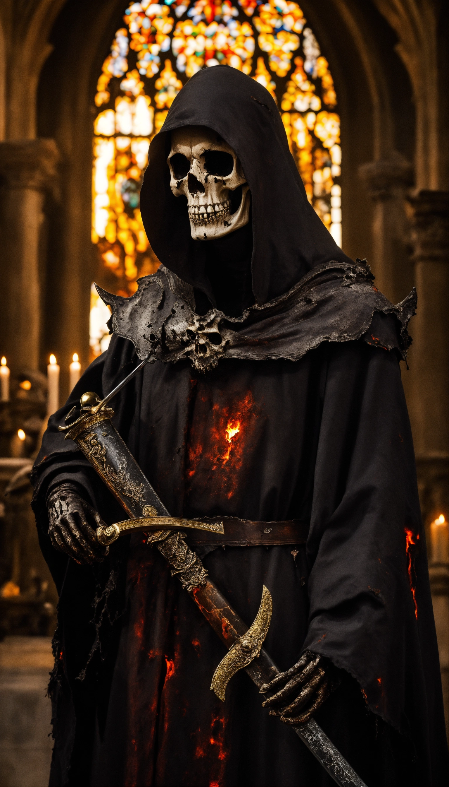 Lexica - Skull, grim reaper, death, rotting flesh, glowing eyes ...