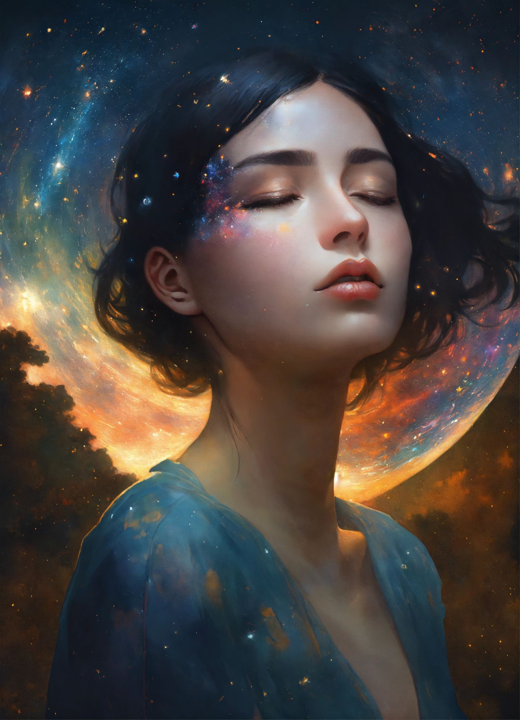 Lexica - The eye looks across a universe full of stars, galaxies and ...