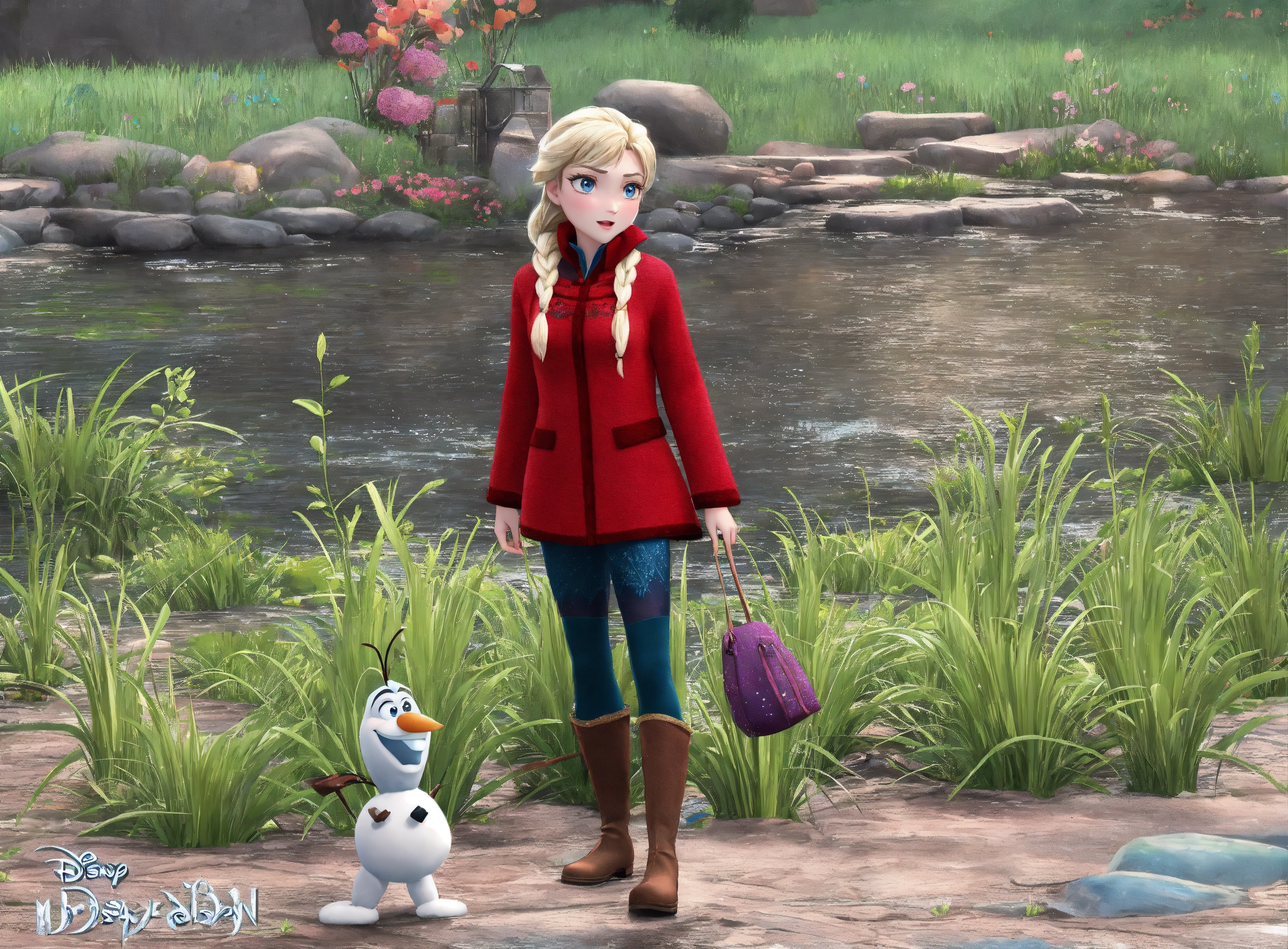 Lexica - CGI Style with Else and Anna from the Disney Movie frozen.