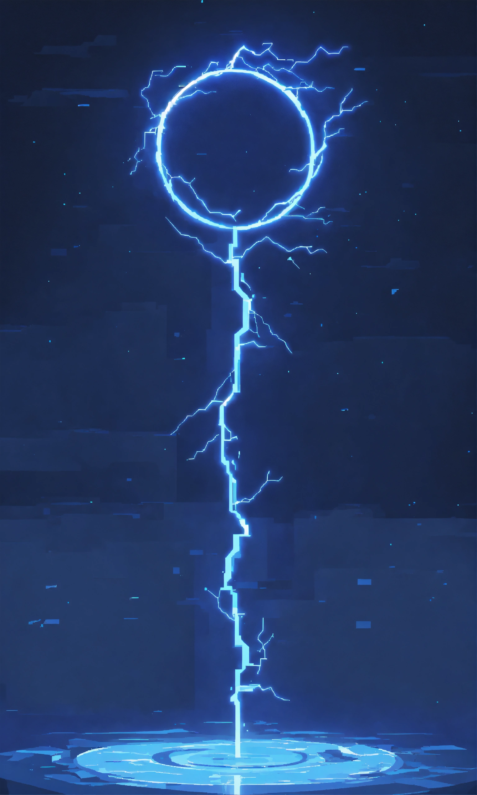 Lexica - Simple blue lightning circle graphic effect concept art for a ...