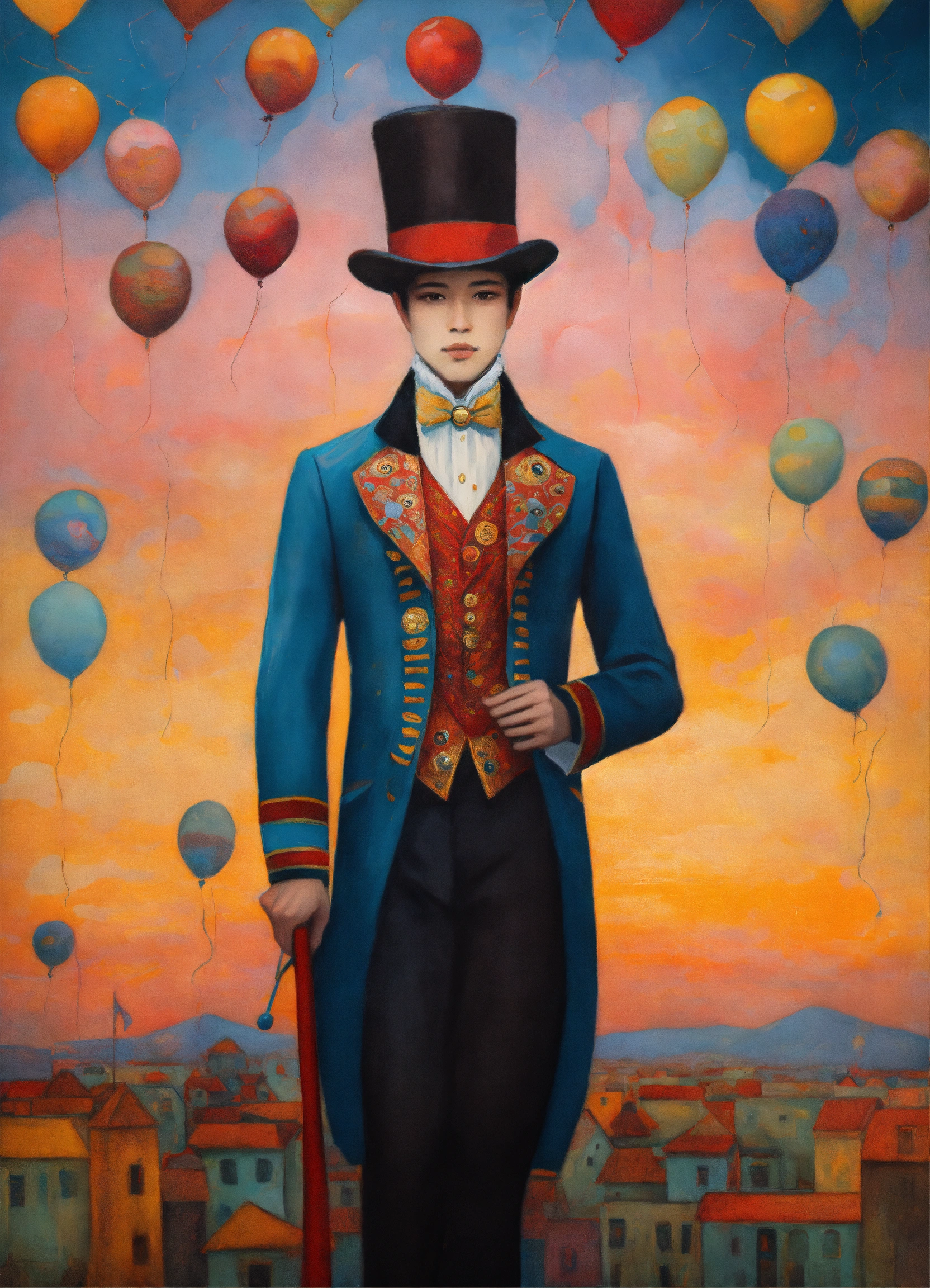 Lexica - Amazing Ringmaster wearing Ringmaster costume in the sunset in ...