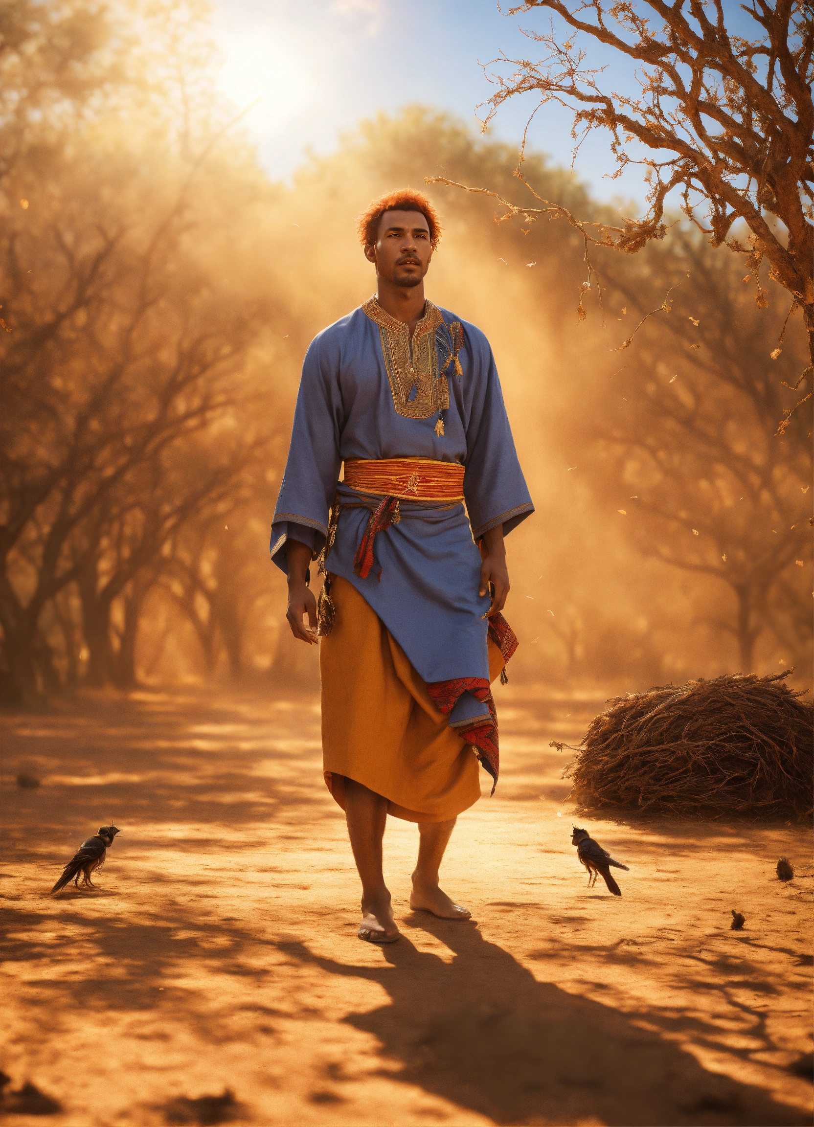 Lexica - Handsome metis man with ginger hair with african traditional ...