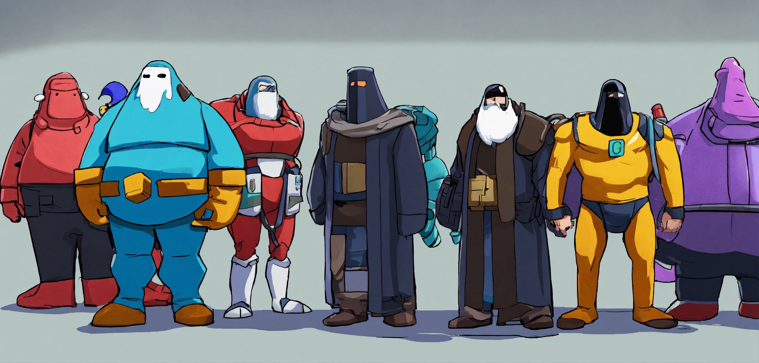 Lexica Among Us Characters Standing