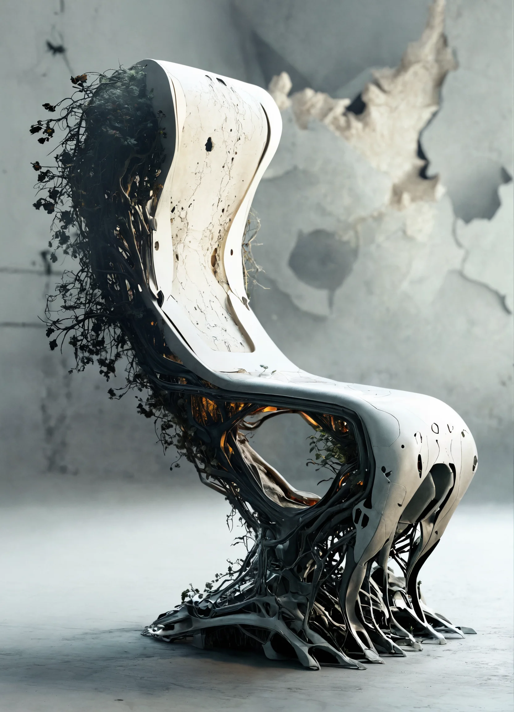 Lexica - Visual of a future biomimetic chair representing the fusion ...