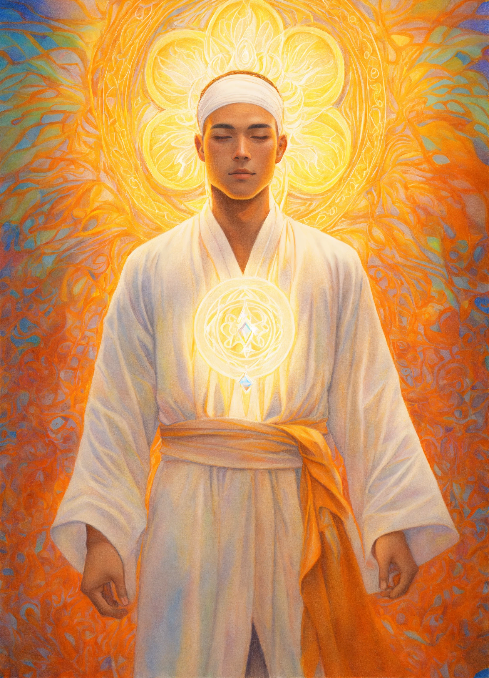 Lexica - Colored pencil drawing of an enlightened spirit soul next a ...