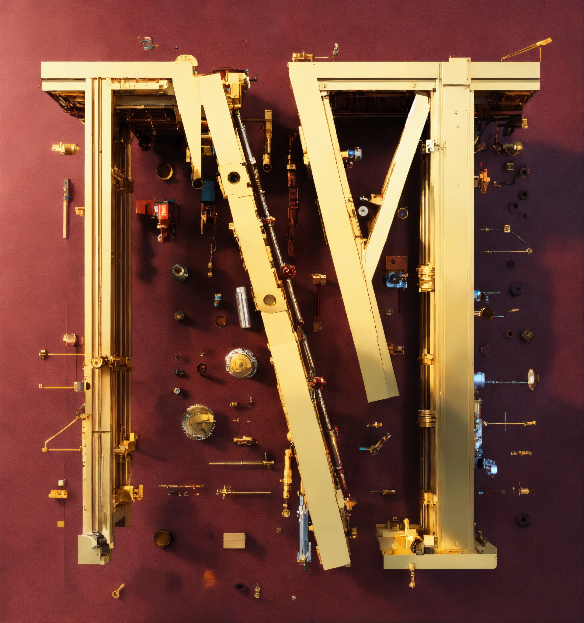 Lexica - Visualize the word vast using machine parts