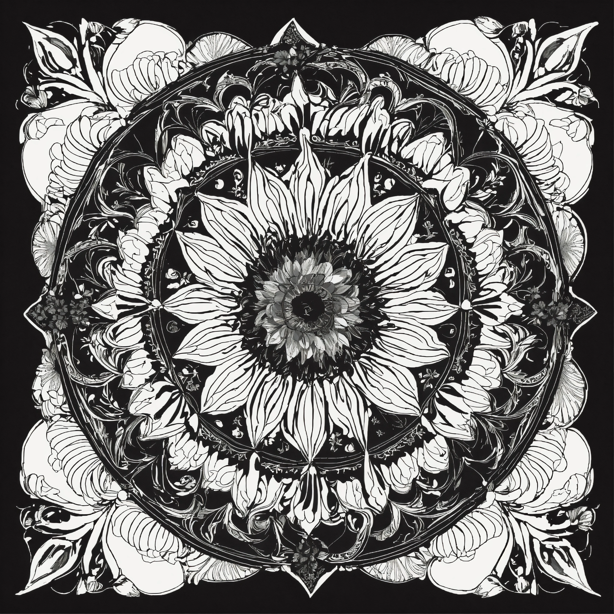 Lexica - Symmetry, solitude, pattern, black and white, white background ...