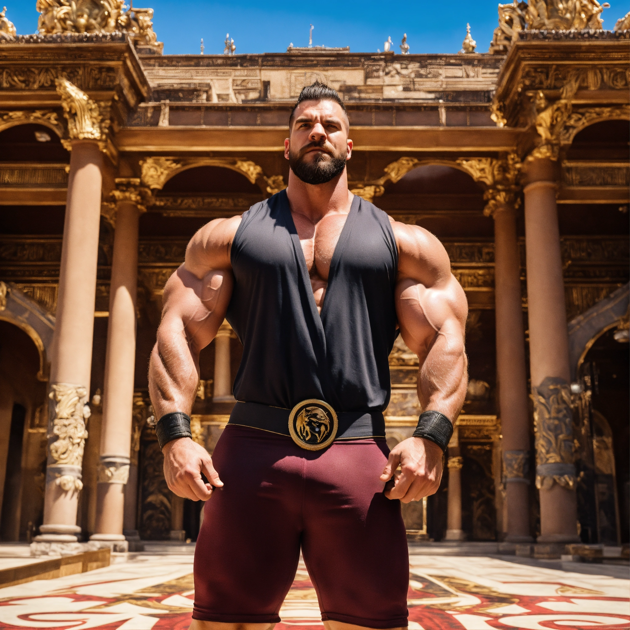 Lexica - 30-year-old hairy man with big muscles, Jax from Mortal Kombat ...