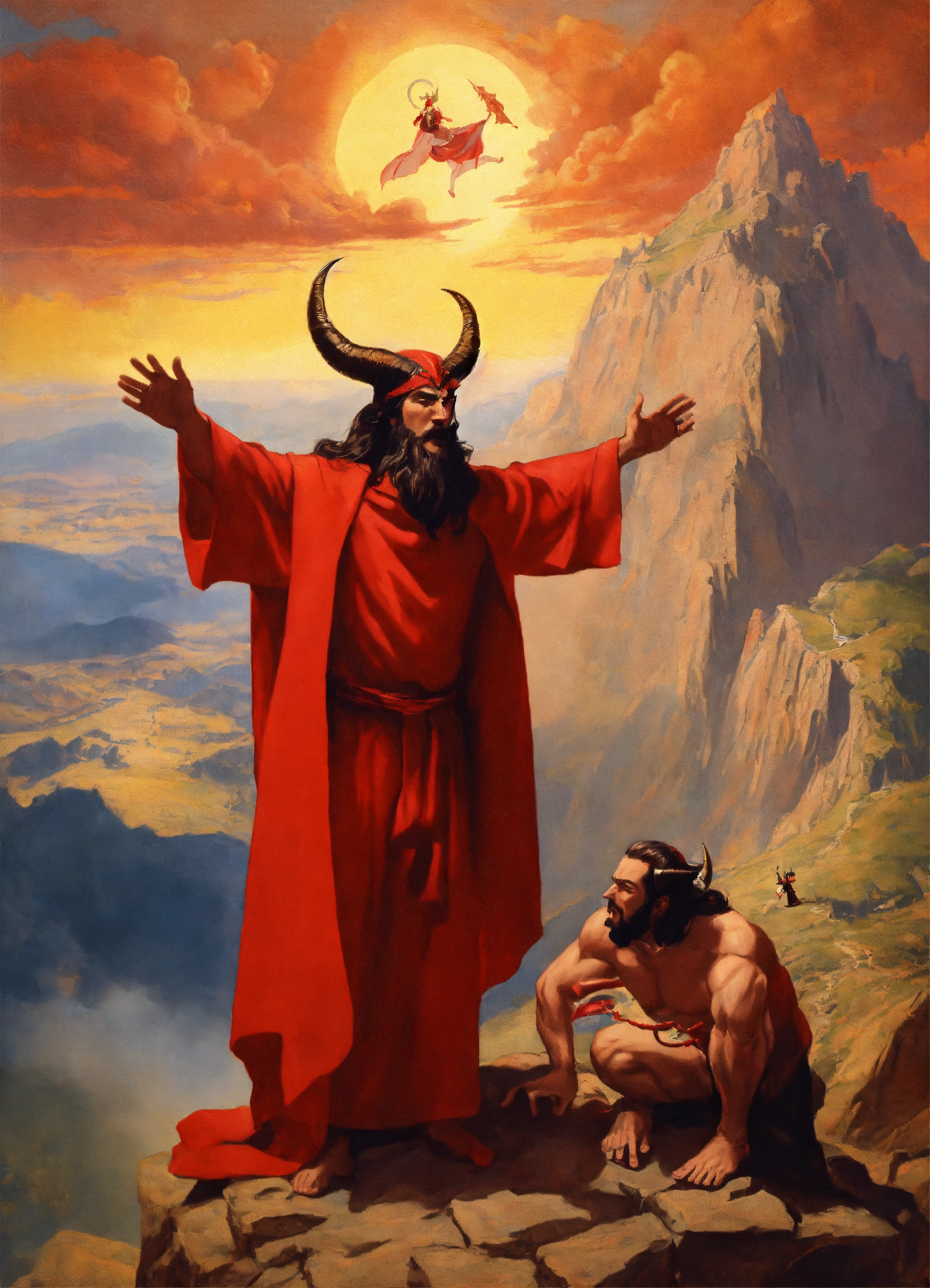 Lexica - Satan the devil taking Jesus to high mountain and showing him ...