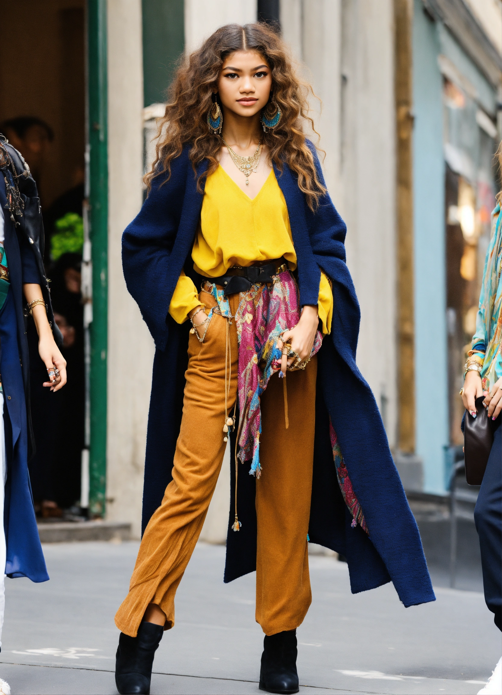 Lexica - Zendaya bohemian chic attire