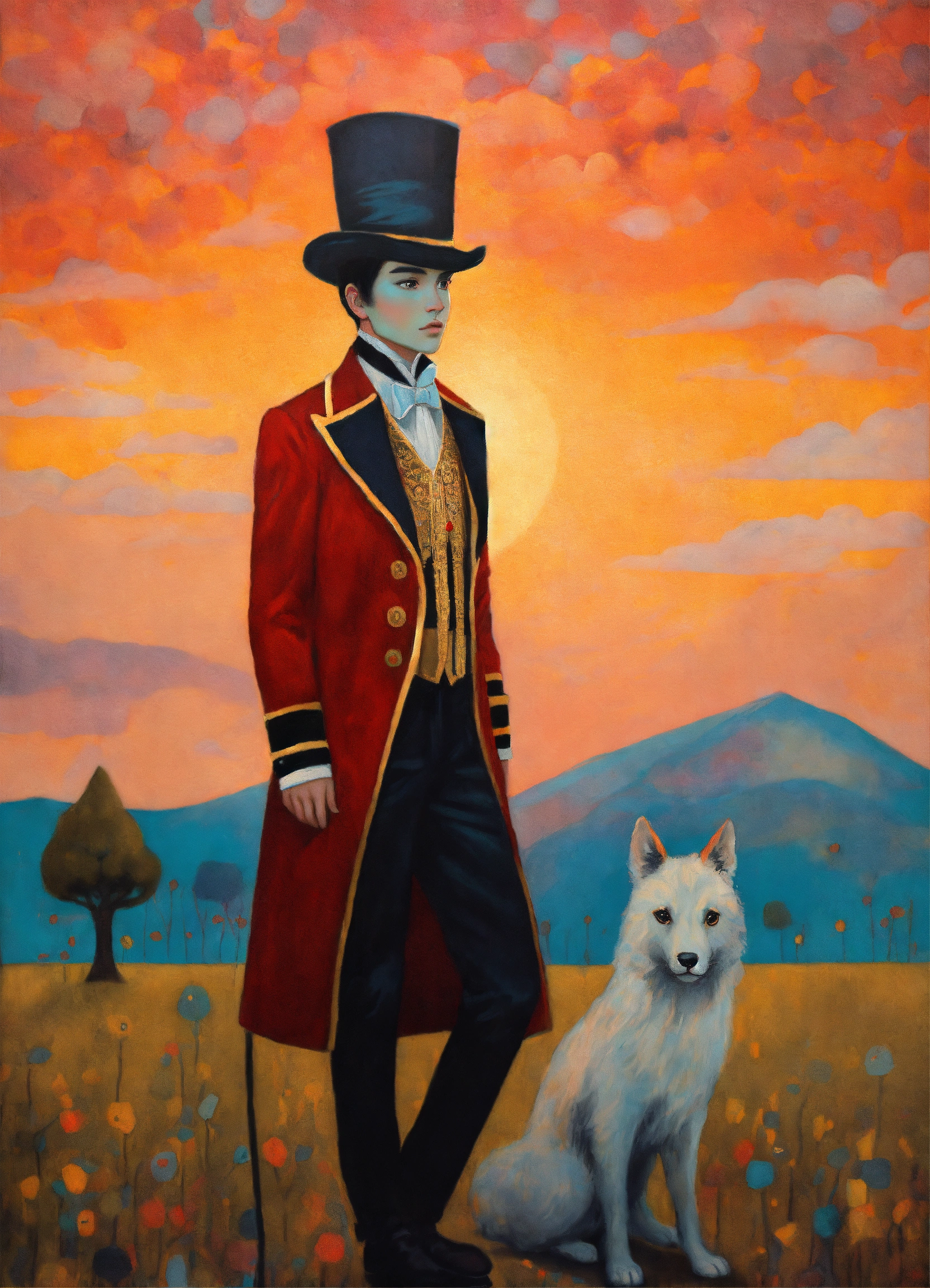 Lexica - Amazing Ringmaster wearing Ringmaster costume in the sunset in ...