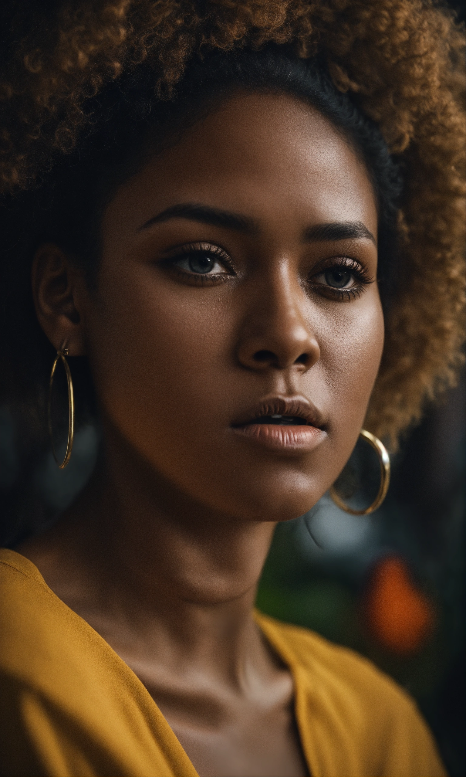 Lexica - Cinematic photo of sad black woman, high resolution, realistic ...