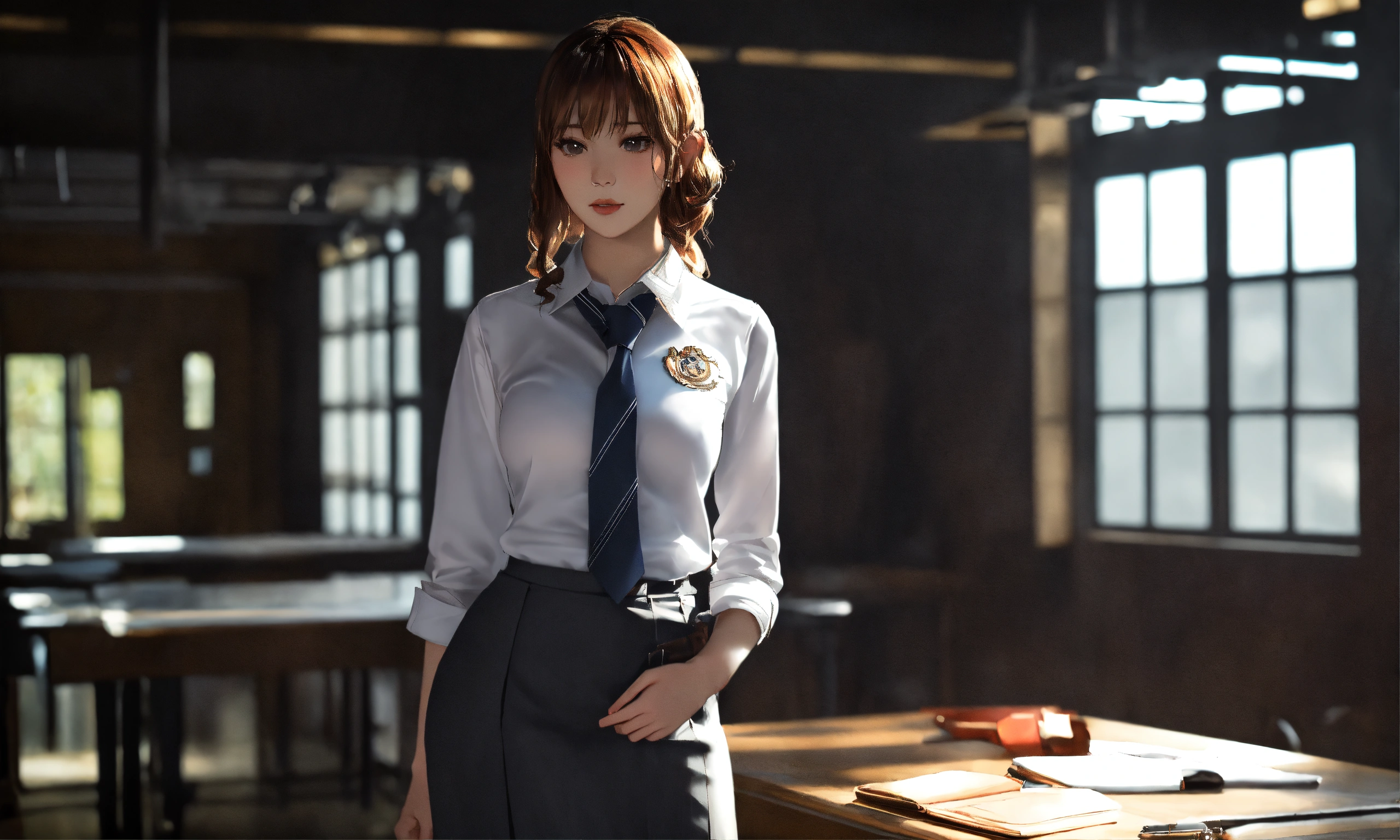 Lexica - Unbuttoned, released tie, The british lady wearing a school ...