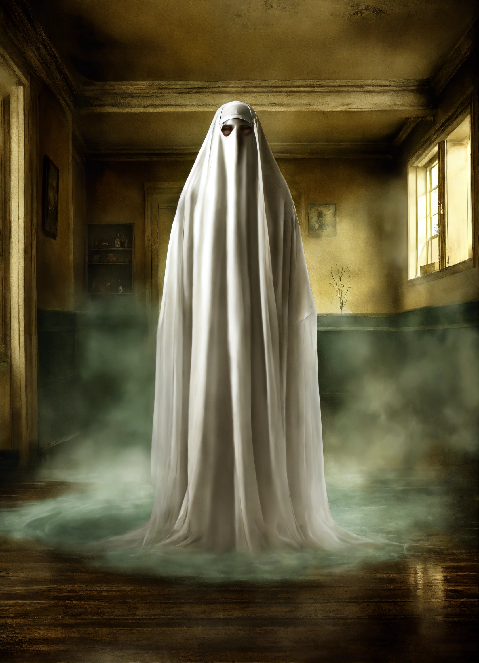 Lexica - , Photo realistic, floating flying ghost see-through, eery ...