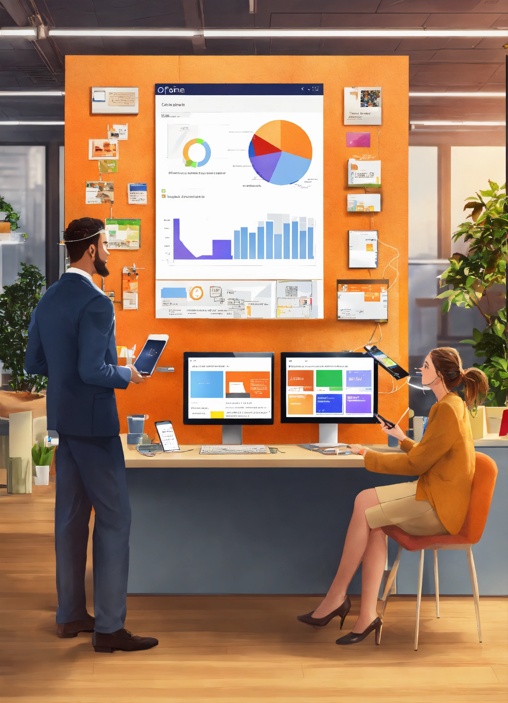 Lexica - CREATE AN OFFICE WHERE A PERSON GIVES ATTENTION TO A CUSTOMER ...