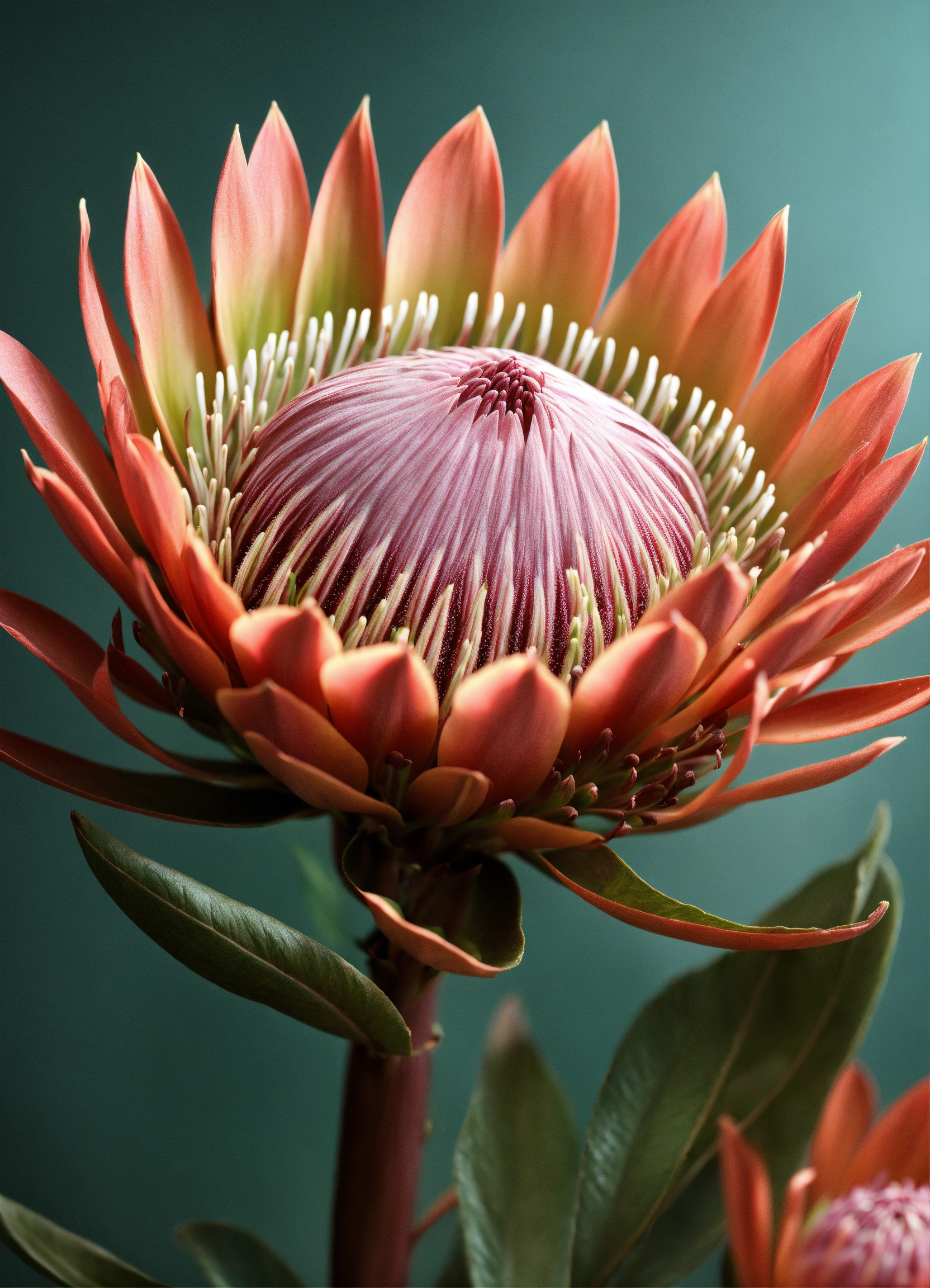 Lexica - Hyper realistic flowers, HD, 8k, that look real. Protea, in ...