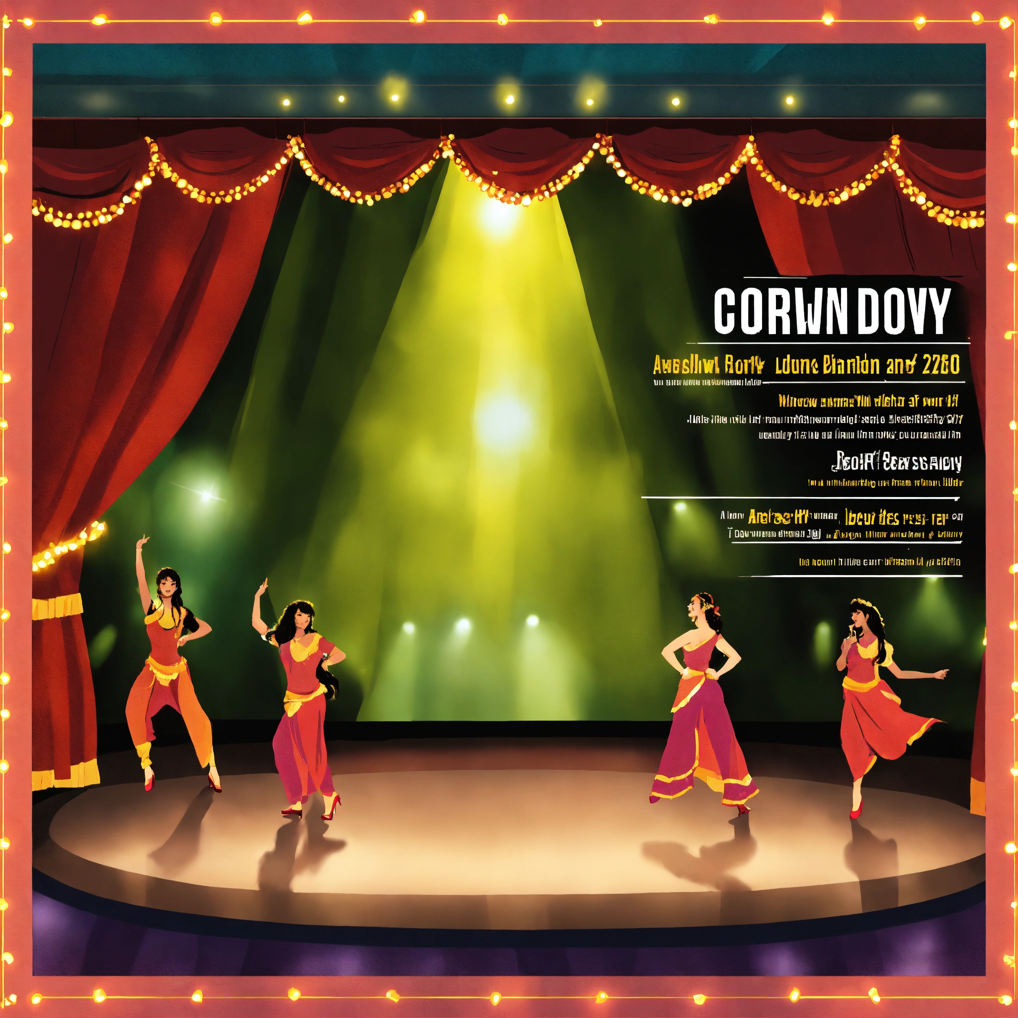 Lexica - A poster for a dance and musical concert poster with stage ...