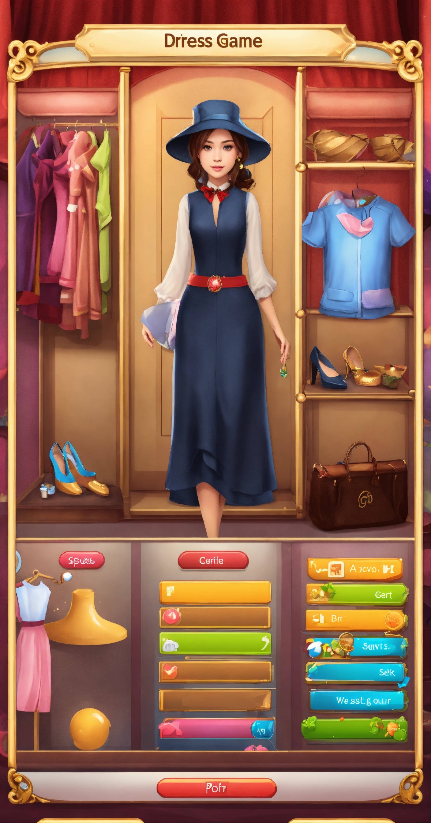 Lexica - Dressup game user interface