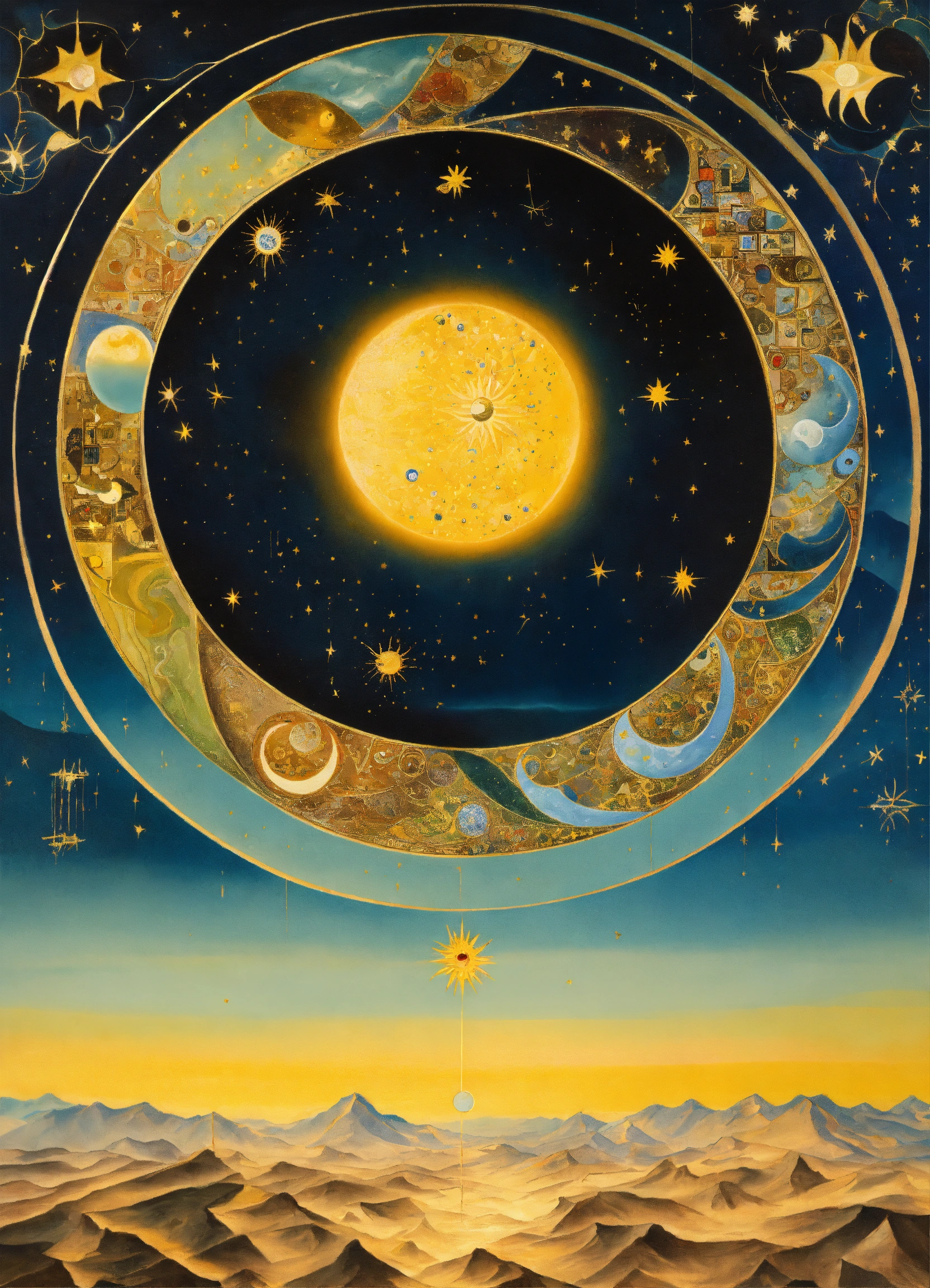 Lexica - Alternate universe, duality of nature, stars painted Salvador ...