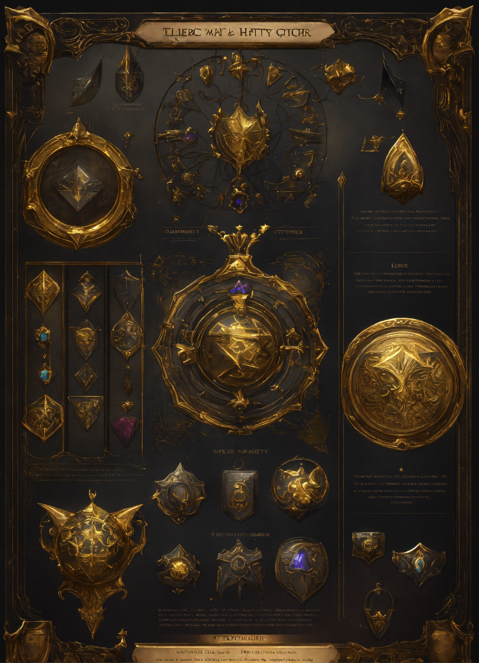 Lexica - Umpty gothic game ui design, template, empty, the elder ...