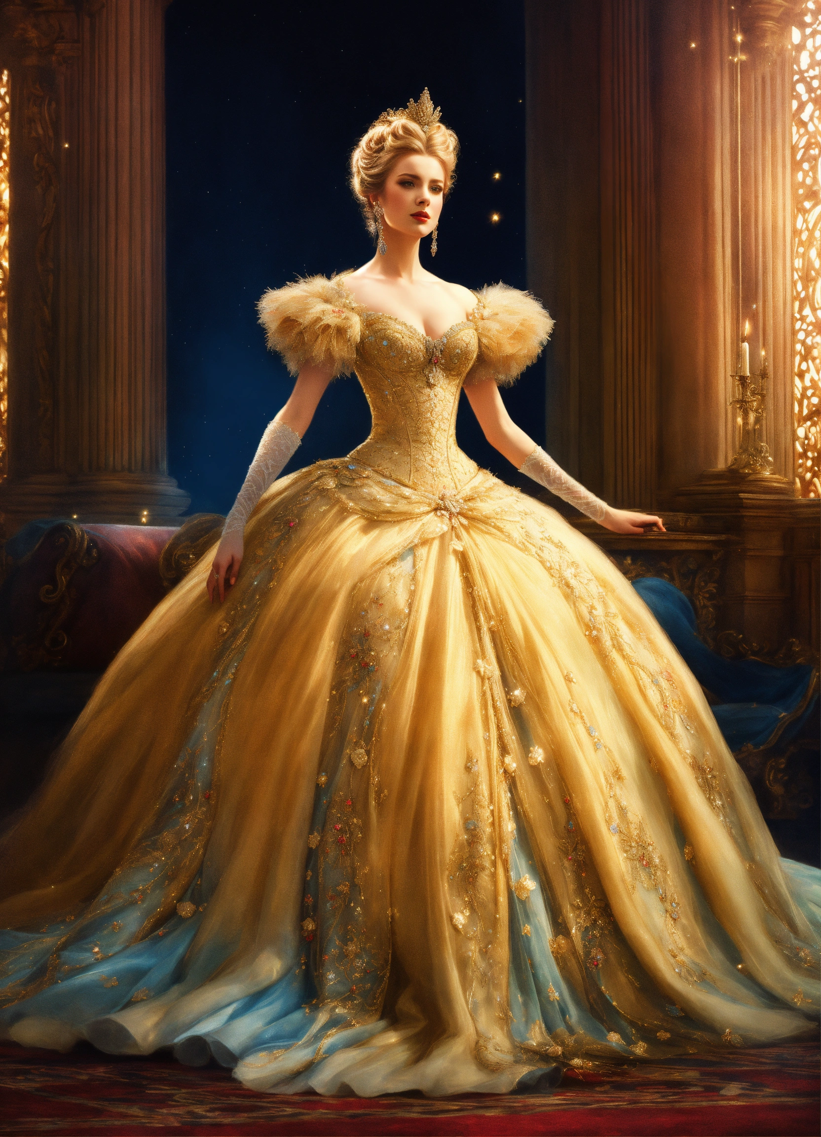 Lexica - "Cinderella as legendary opera primadonna", huge updo ...