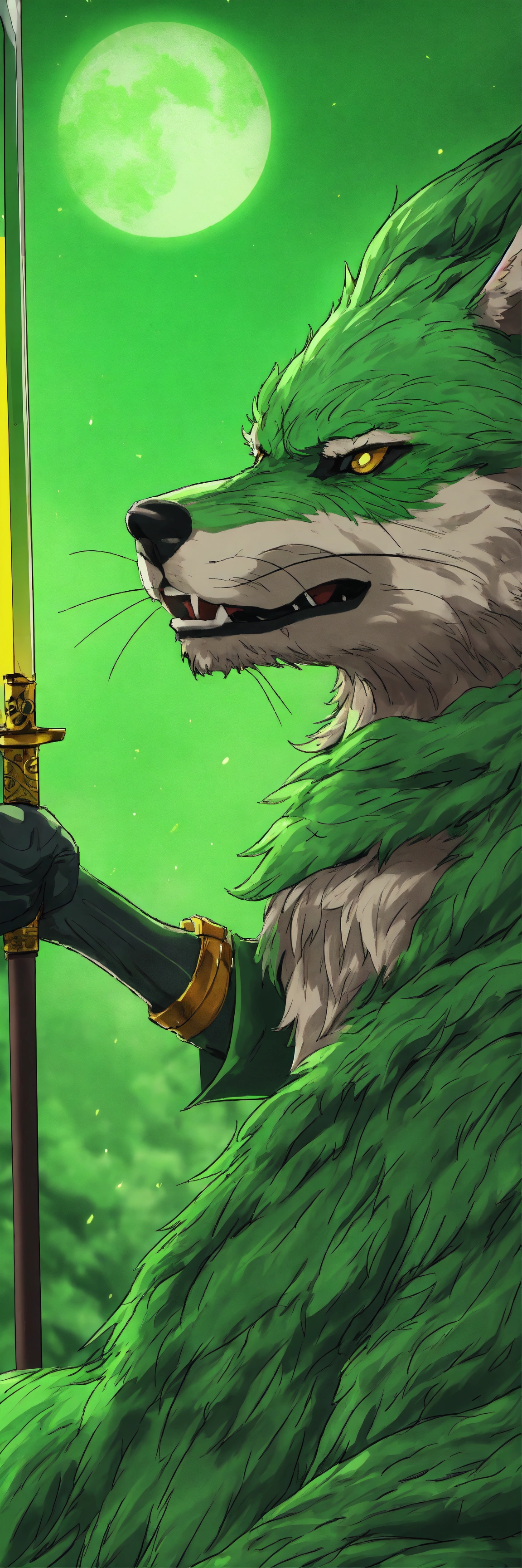 Lexica - Wolf draw in the style of roronoa zoro from one piece with the ...