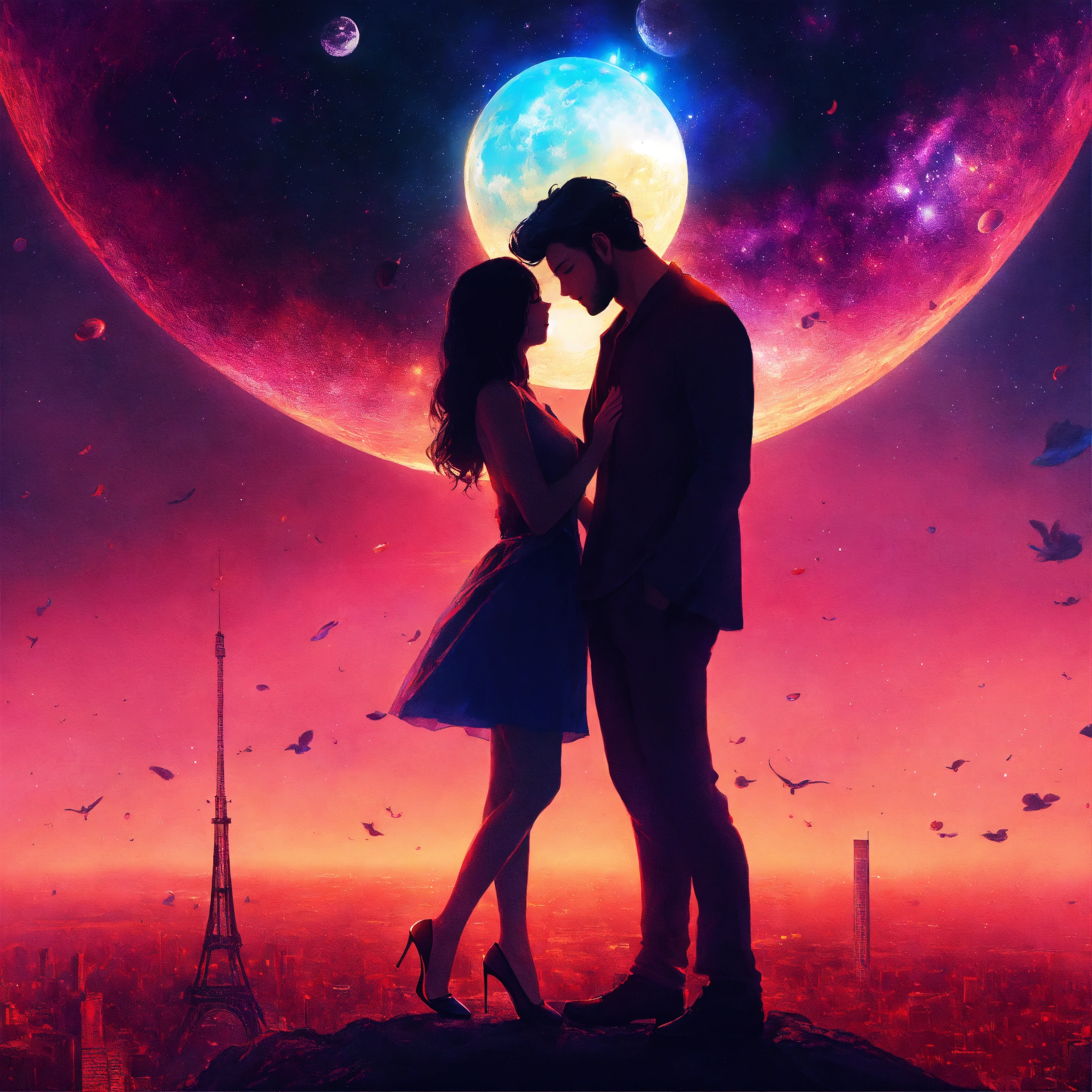 Lexica - Short girl and man lovers twilight music joy passion love ...