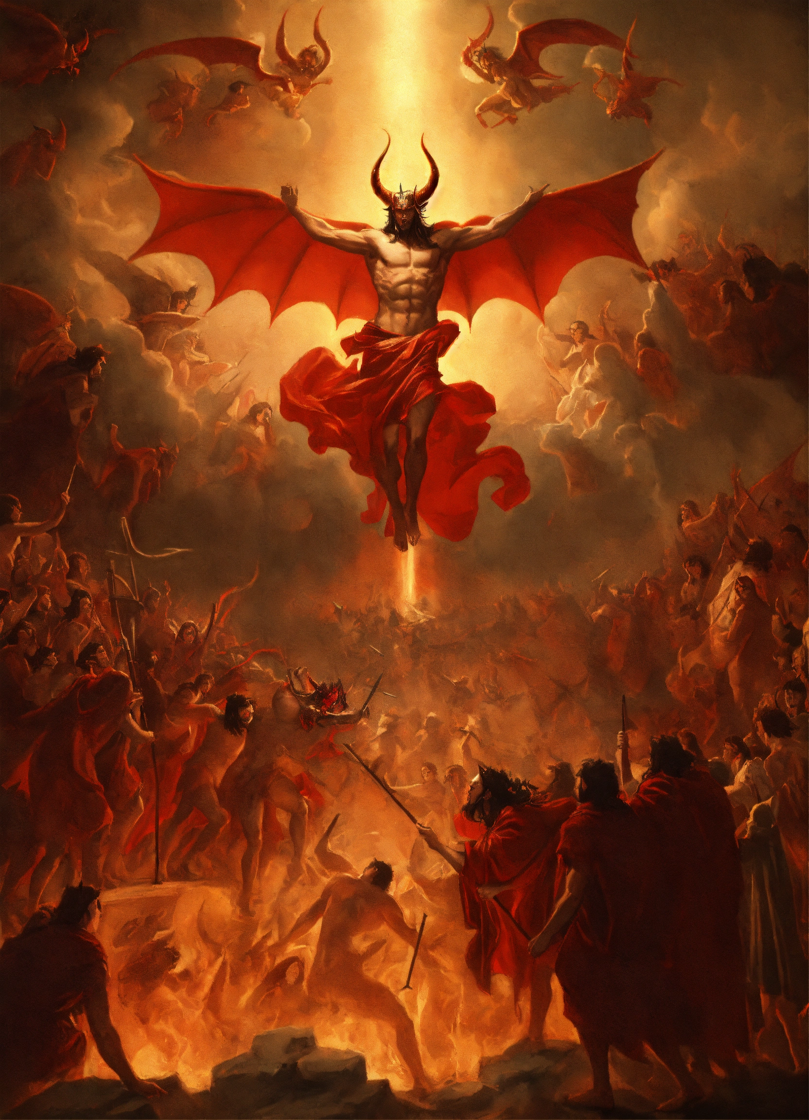 Lexica - Satan and his followers are cast out of Heaven, descending ...