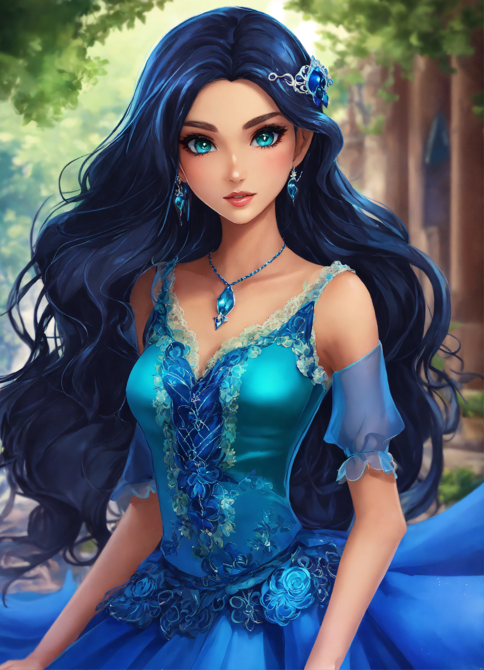 Lexica - Enchantix in Winx style enchantix art girl with long black ...
