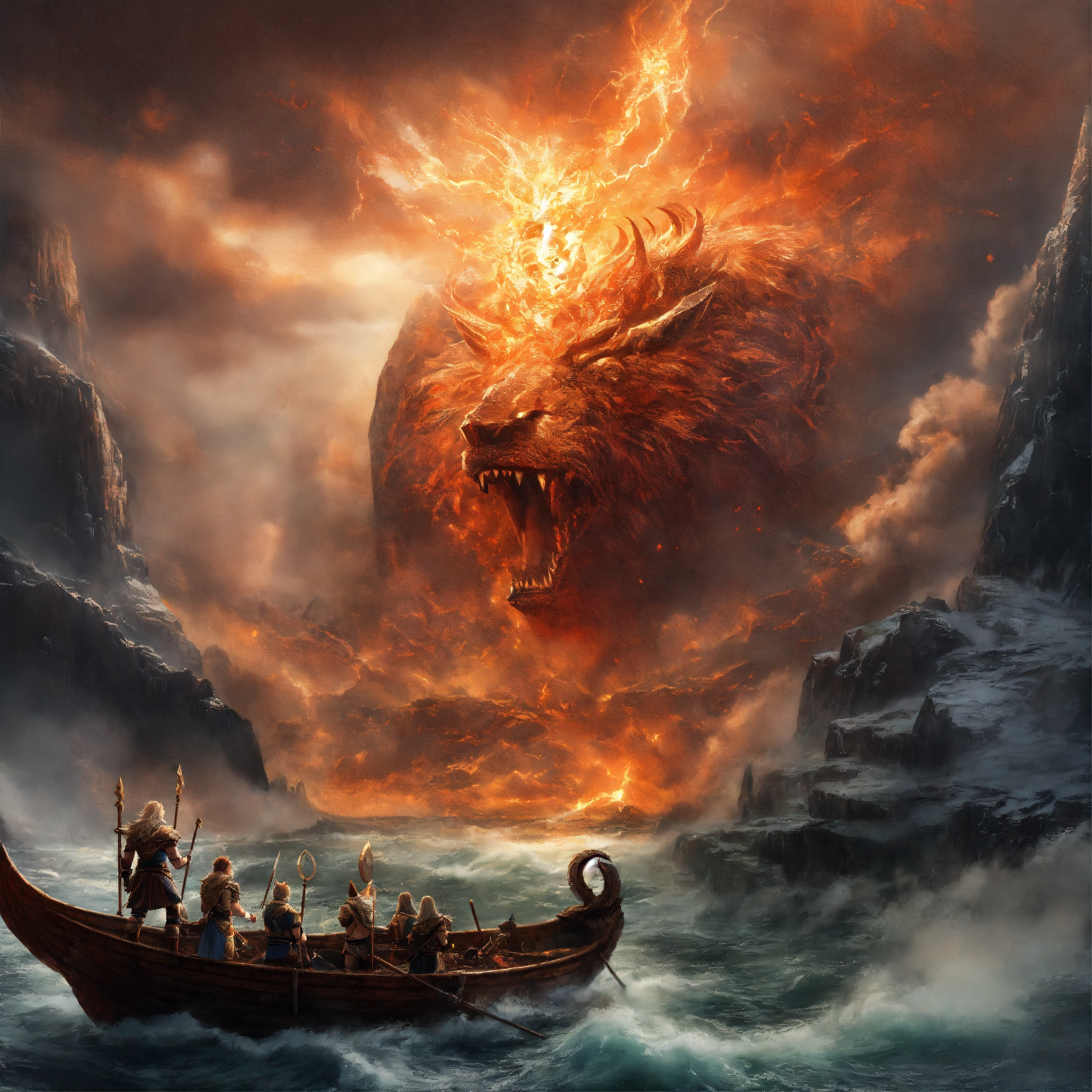 Lexica - End of the world, ragnarok, mythology, realistic, norse myth