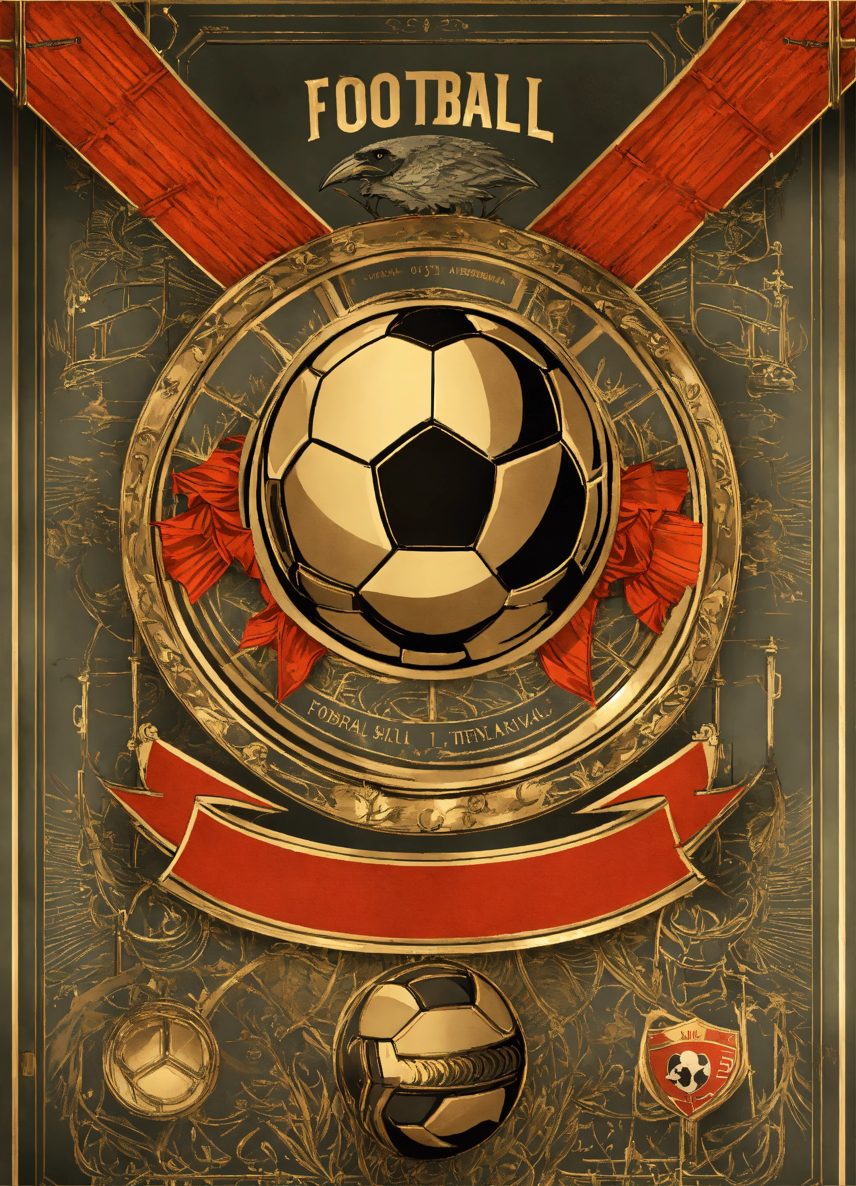 Lexica - Football poster. football attributes. Flags, stadium, gates ...