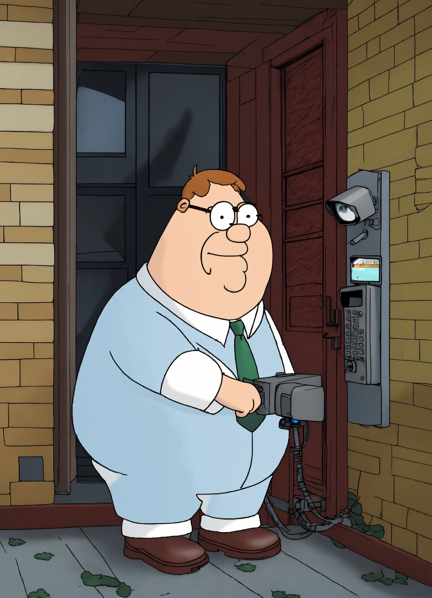 Lexica - Peter griffin on cctv security camera footage