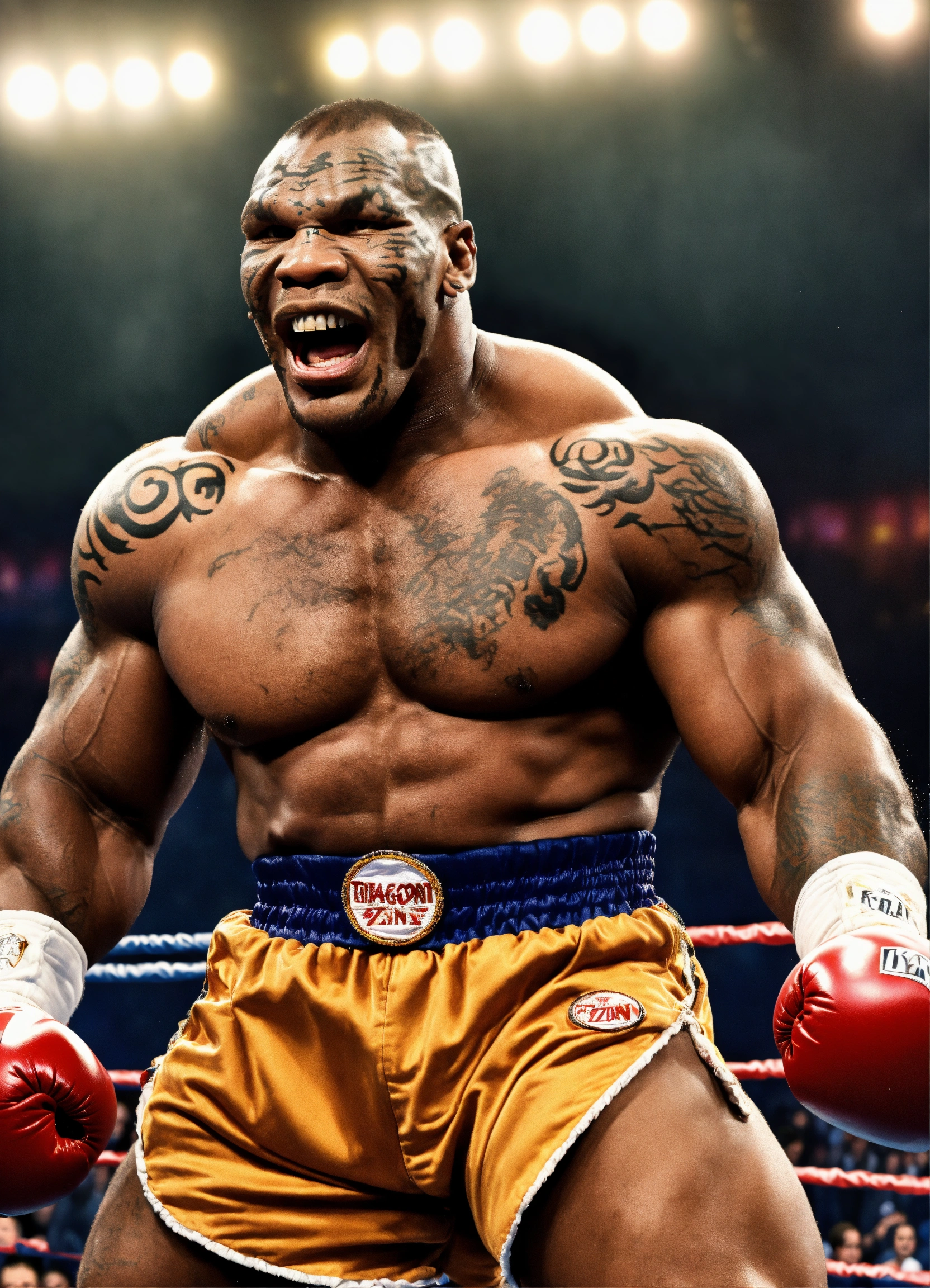 Lexica - Mike Tyson as an ogre about to destroy an opponent in the ...