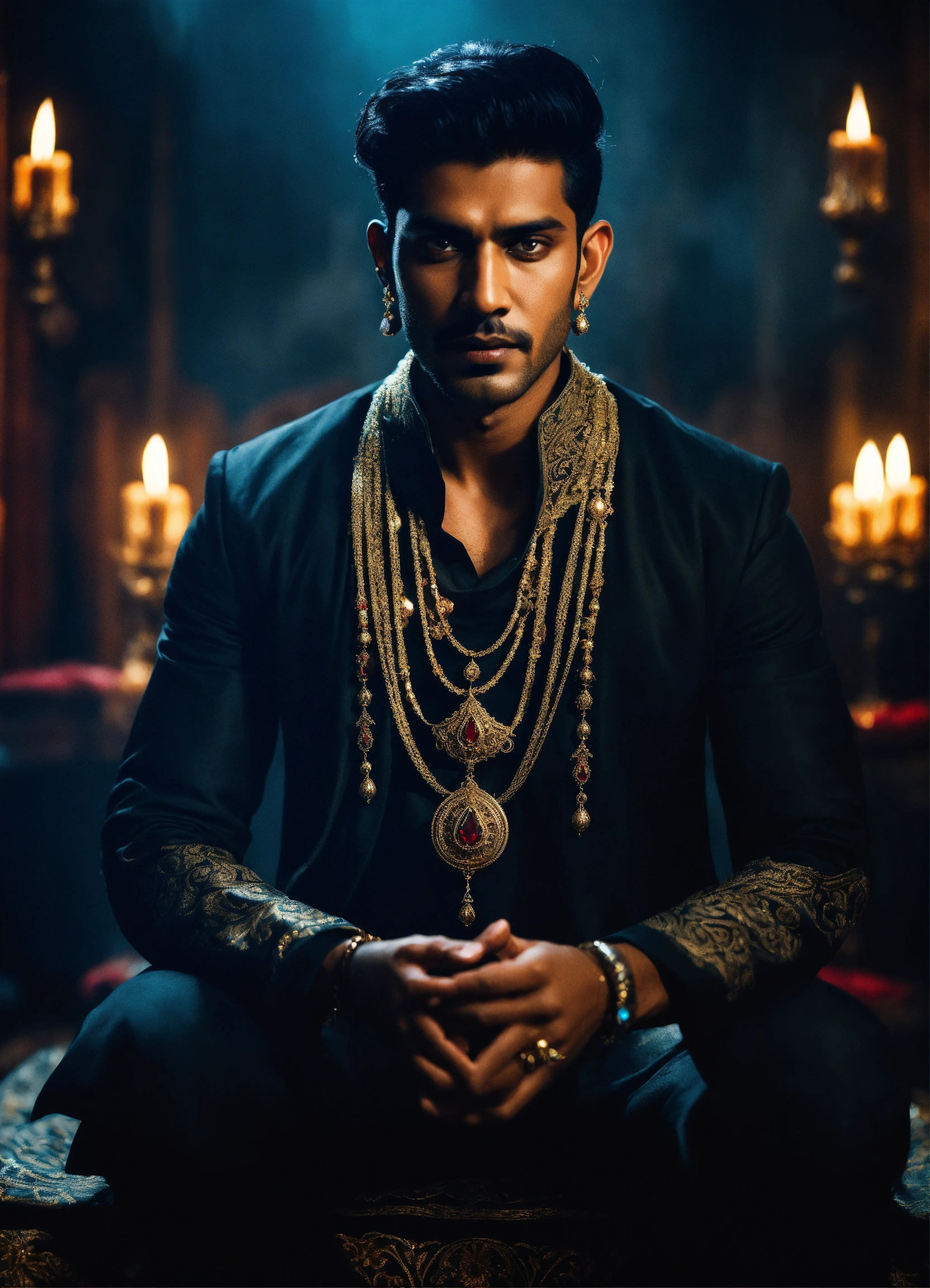 Lexica - Dark and cinematic fantasy portrait of a young and handsome ...