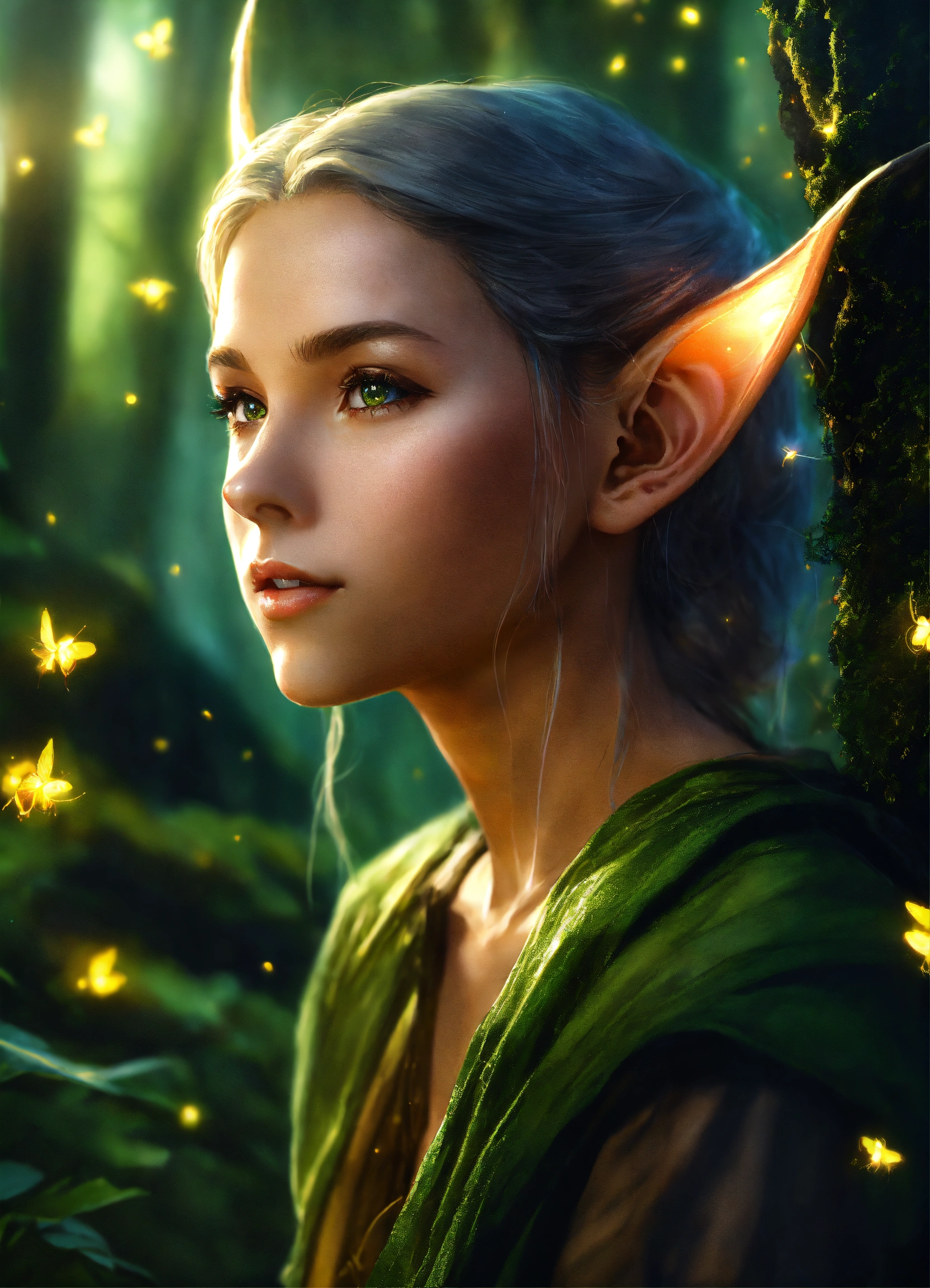Lexica - A beautiful pointy ears younger elf in a beautiful mystical ...