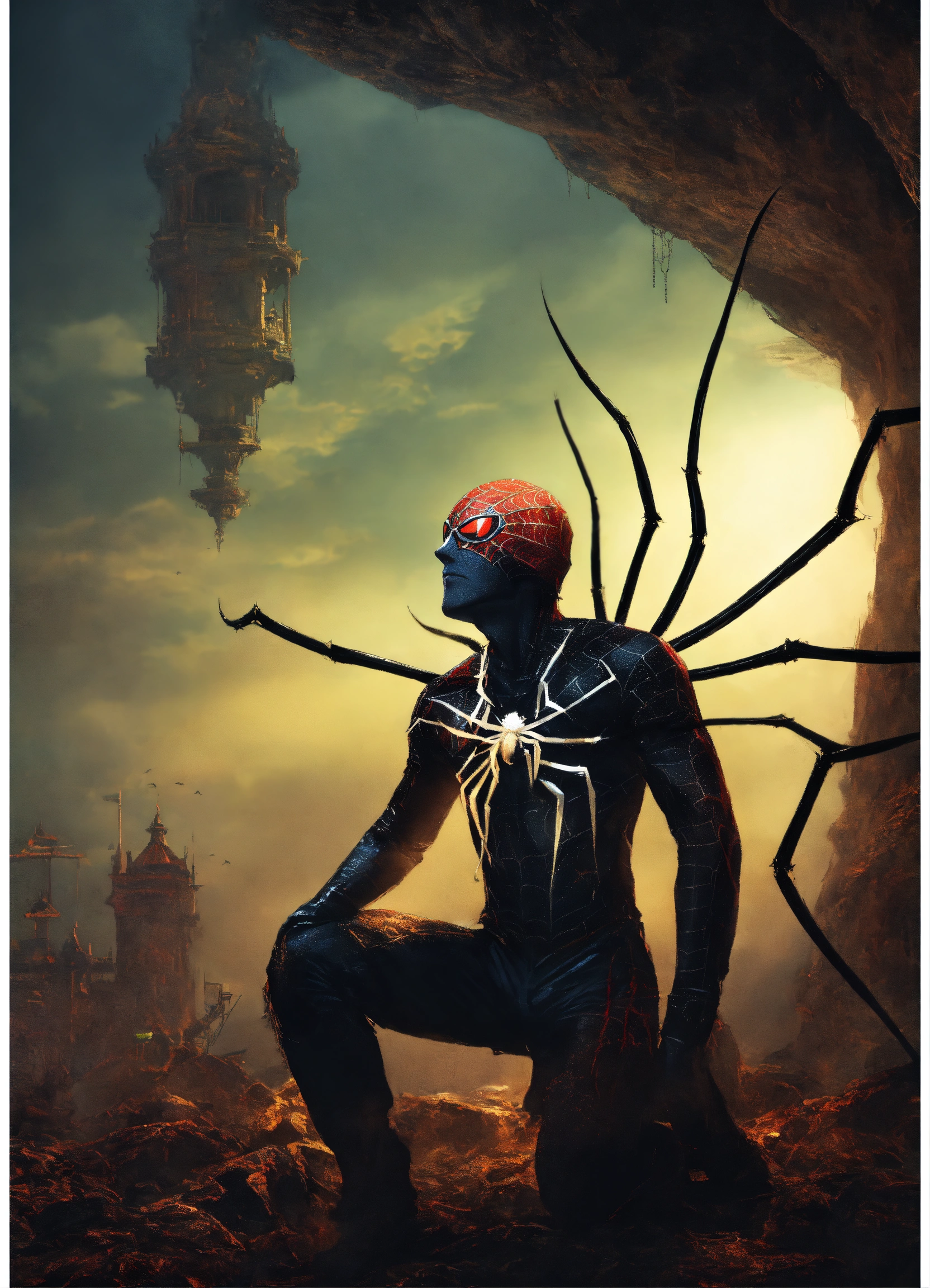 Lexica - Man with spider body, fantasy