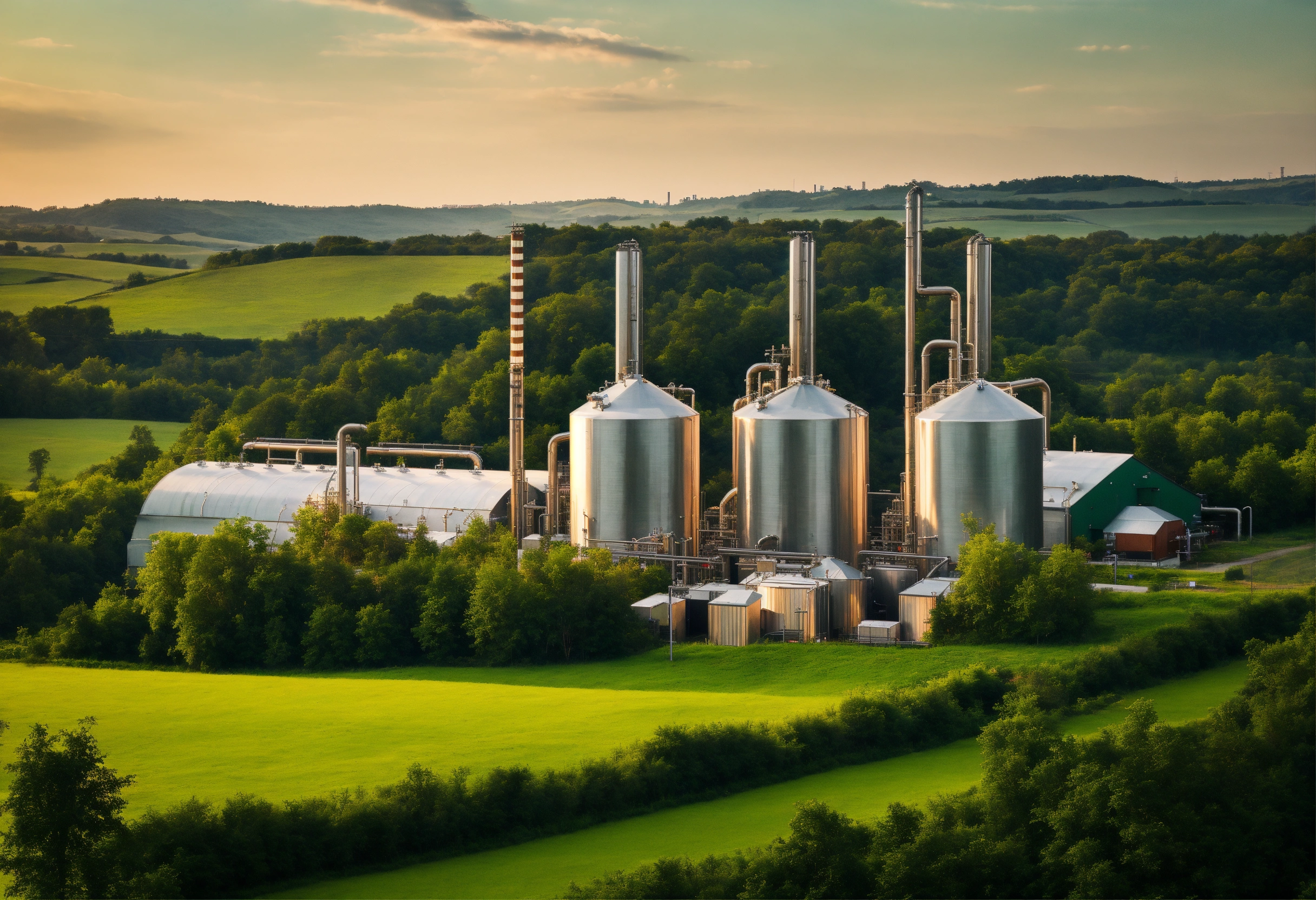 Lexica - Photo of a brewery style factory with stainless steel tanks in ...